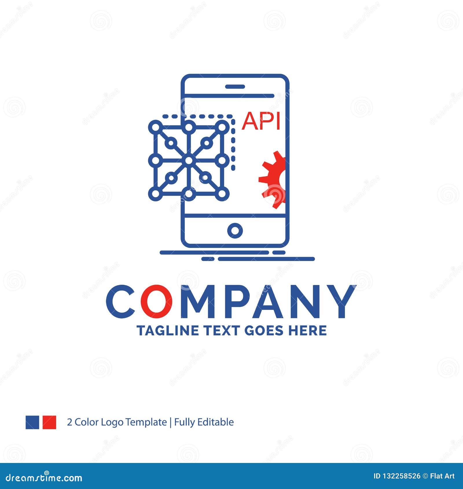 Company Name Logo Design For Api Application Coding Developme Stock
