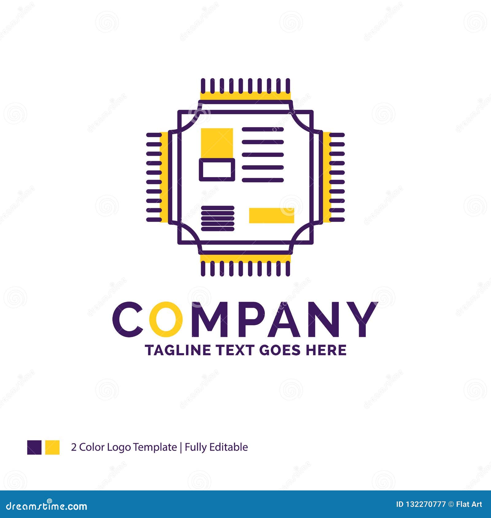 Company Name Logo Design for Chip, Cpu, Microchip, Processor, Te Stock ...