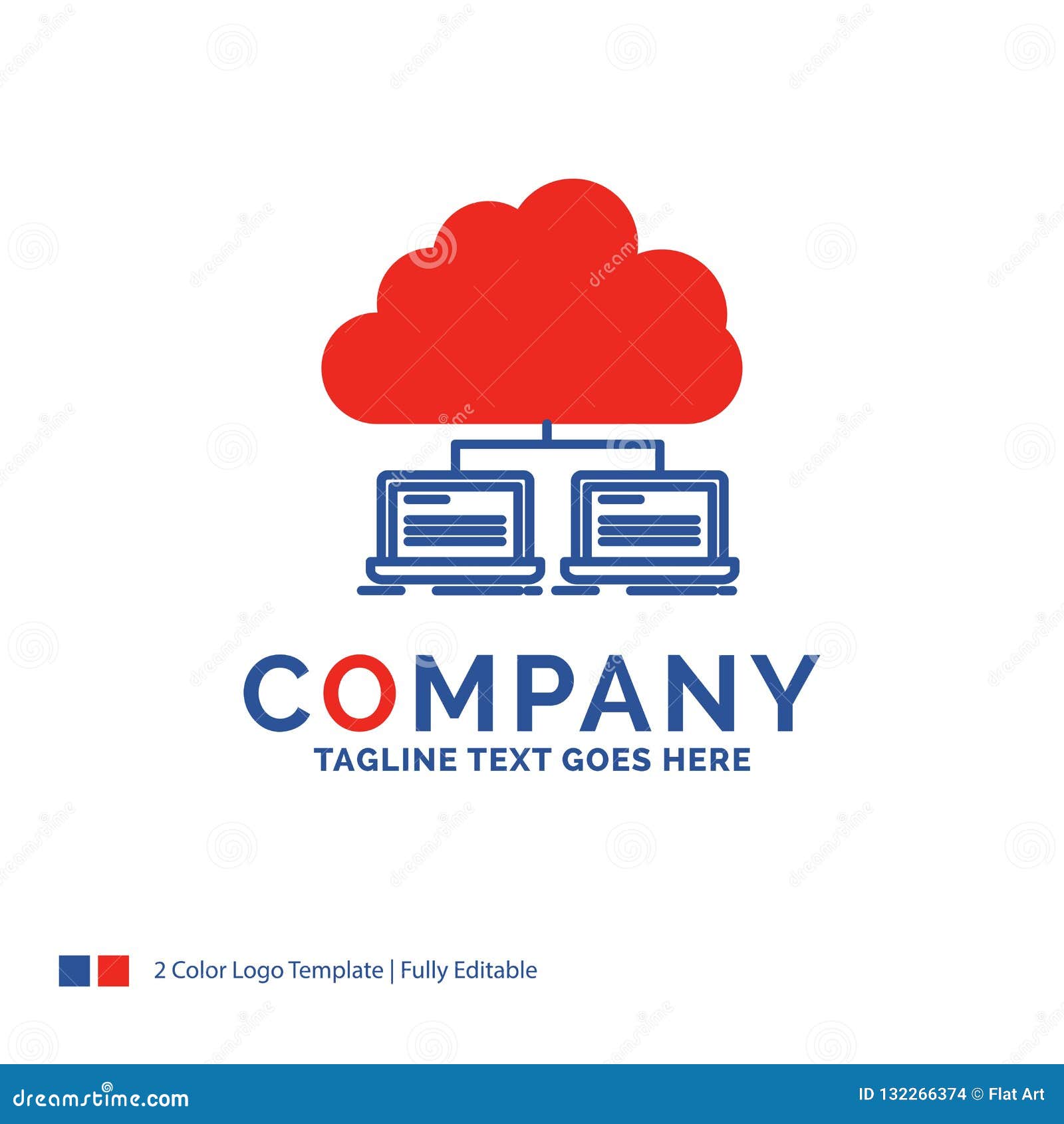 Company Name Logo Design for Cloud, Network, Server, Internet, D Stock ...