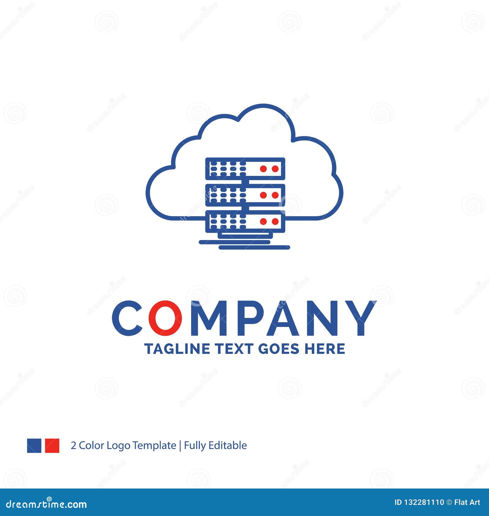 Company Name Logo Design for Cloud, Storage, Computing, Data, Fl Stock ...
