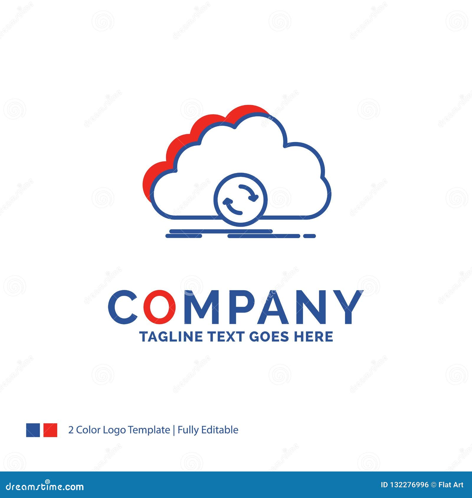 Company Name Logo Design for Cloud, Syncing, Sync, Data, Synchro Stock ...