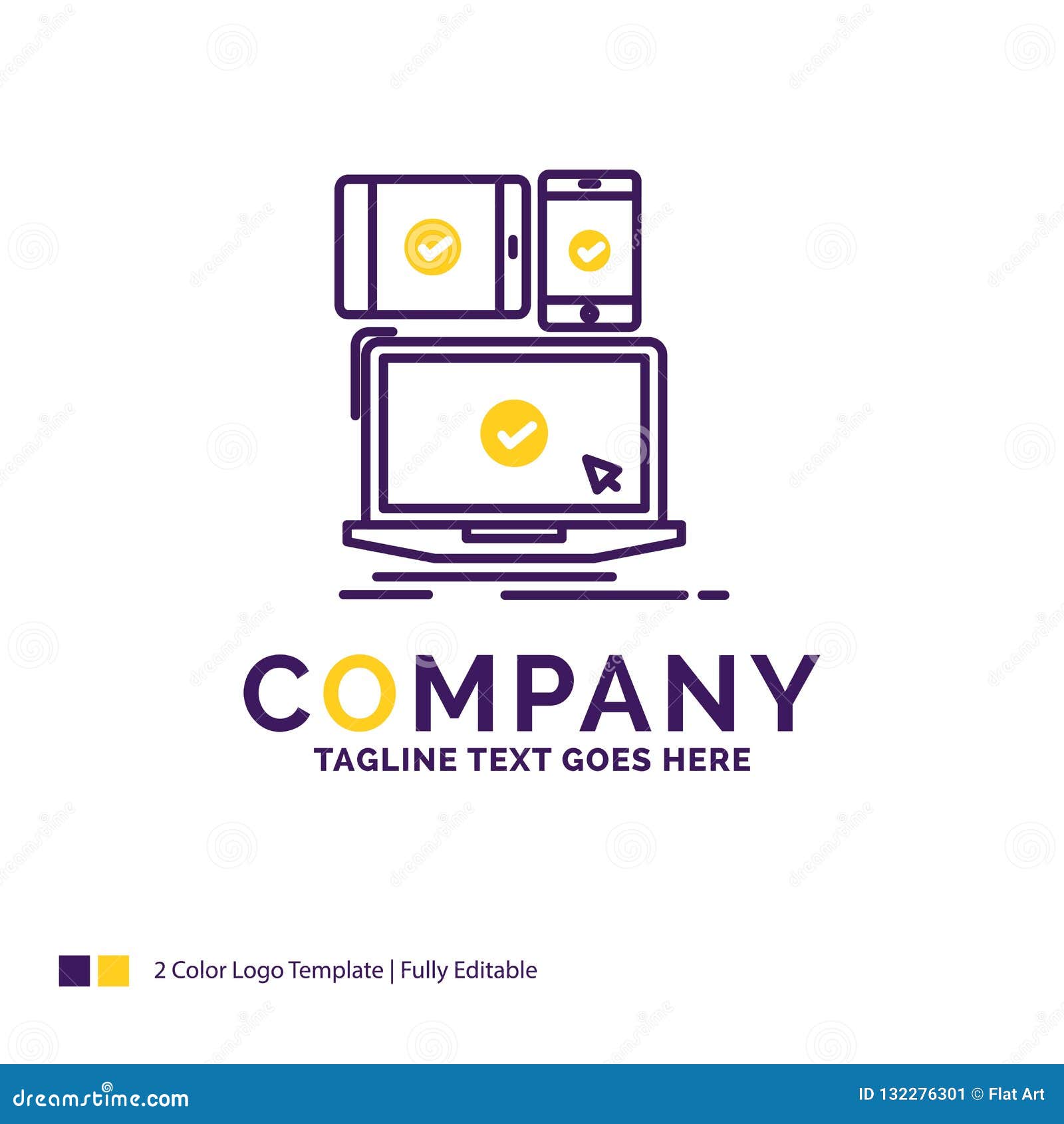 Company Name Logo Design for Computer, Devices, Mobile, Responsi Stock ...
