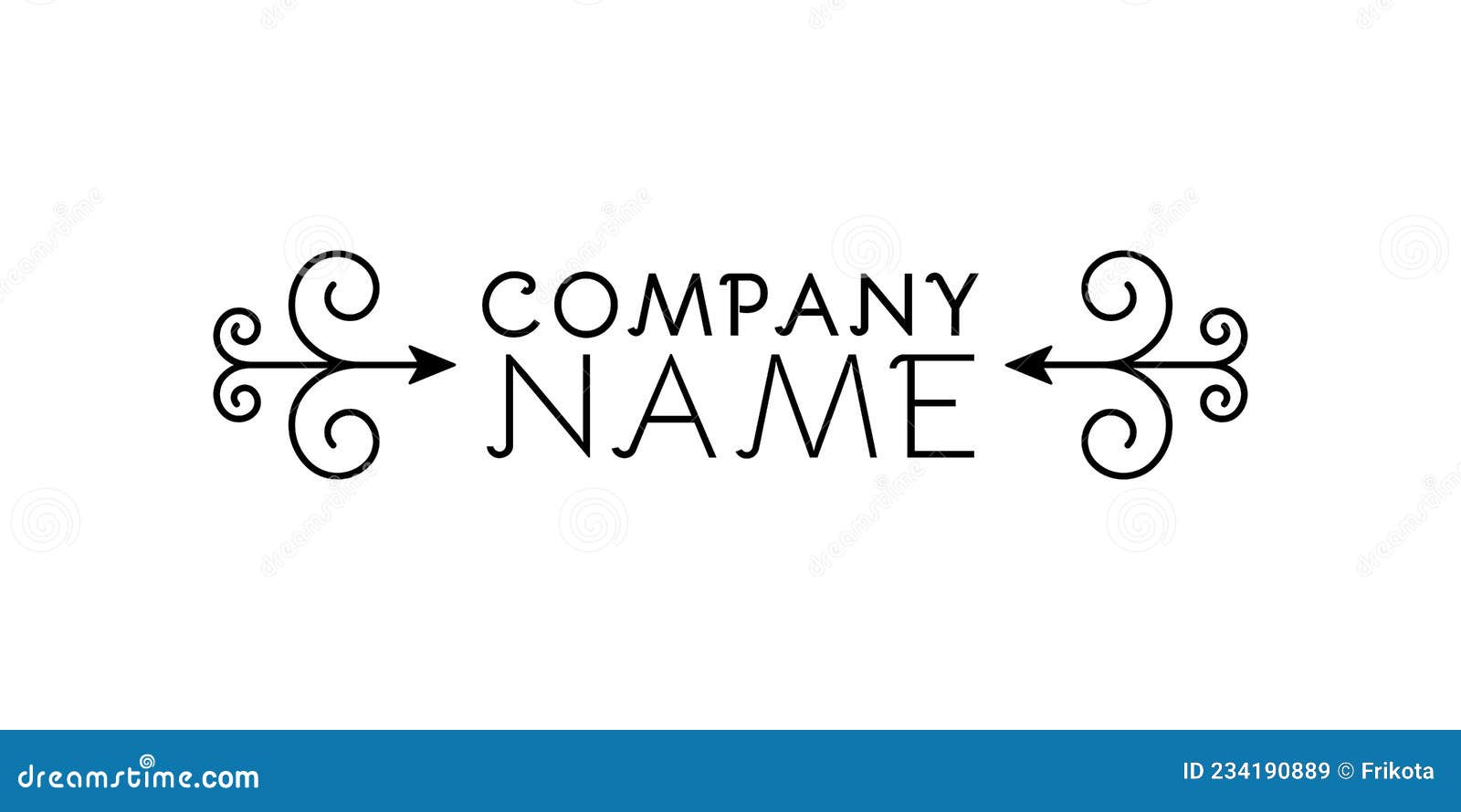 Company Name Logo. Flourish Symbol. Abstract Element for Template ...
