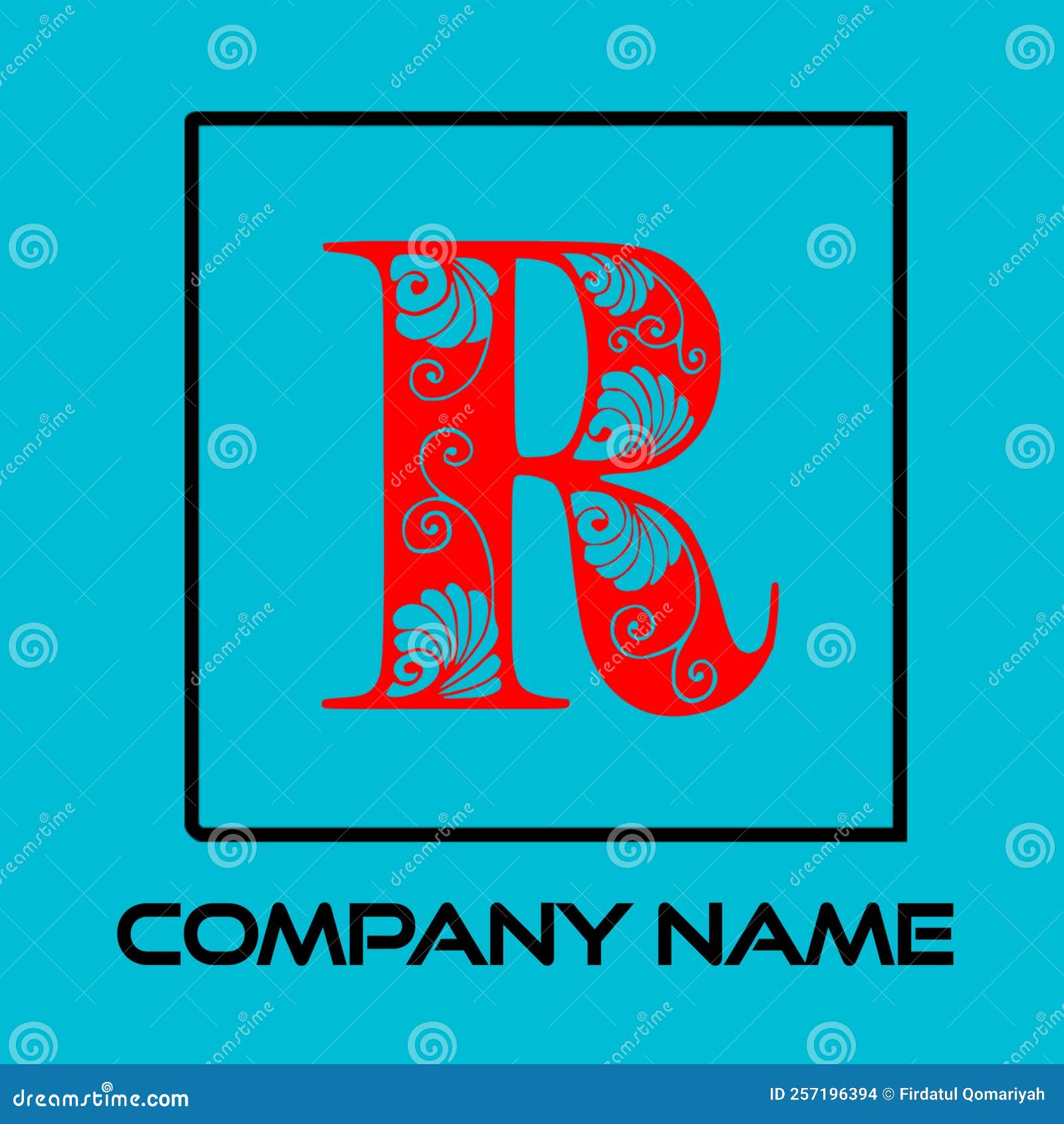 Company Name Logo R stock vector. Illustration of presentation - 257196394