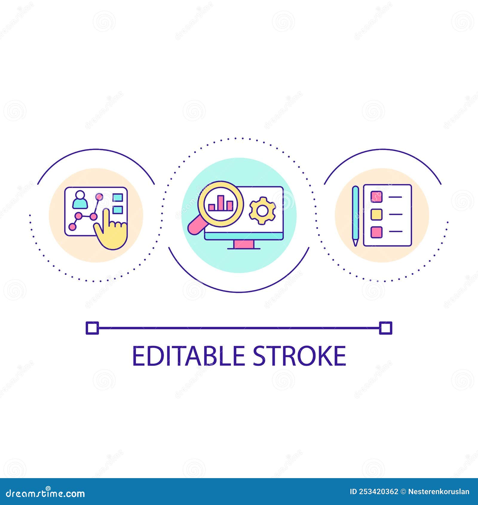 Company Performance Assessment Loop Concept Icon Stock Vector ...