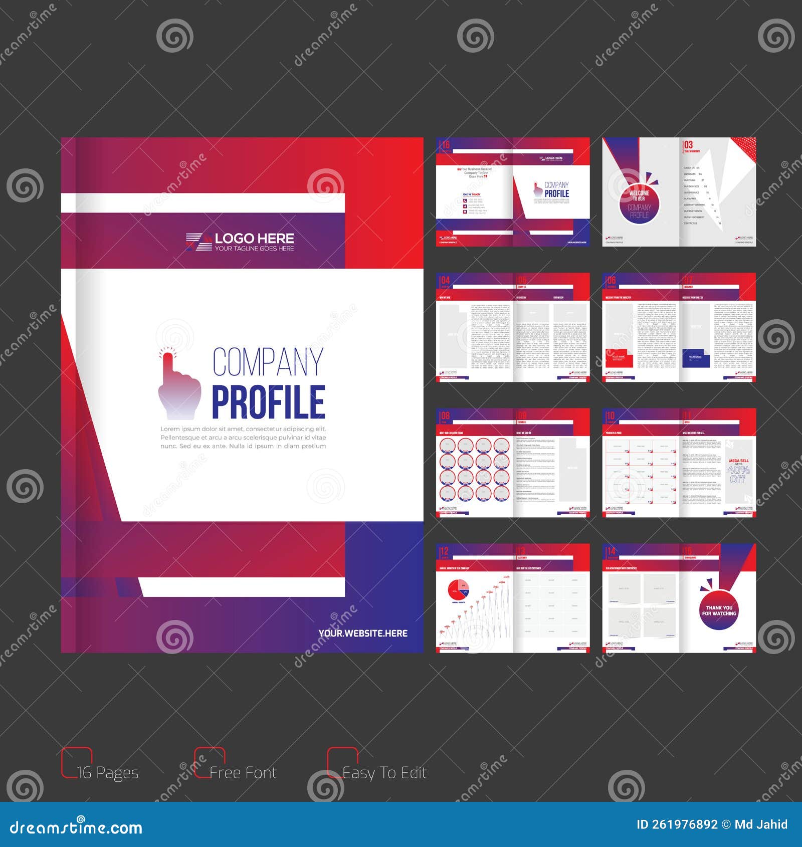 Company Profile Design for You and Any Use Stock Illustration ...