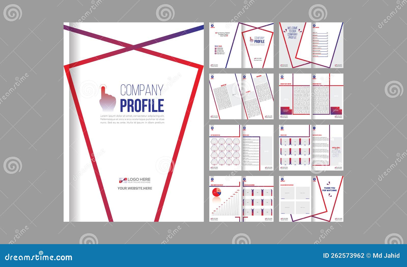 Company Profile Design for You and Any Use Stock Illustration ...