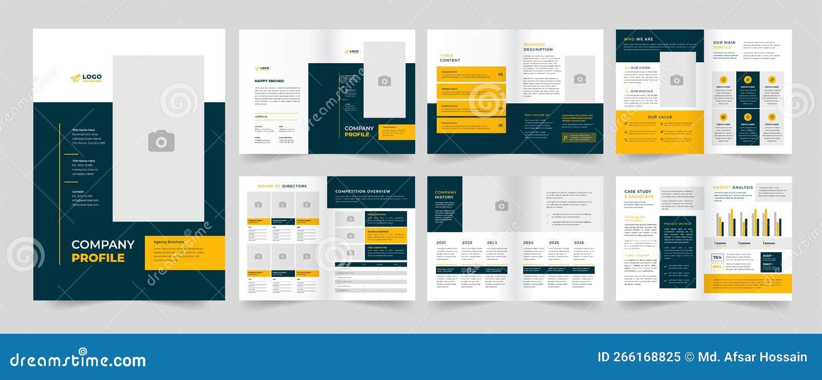 Company Profile Layout Profile Company Template Brochure Design Stock ...