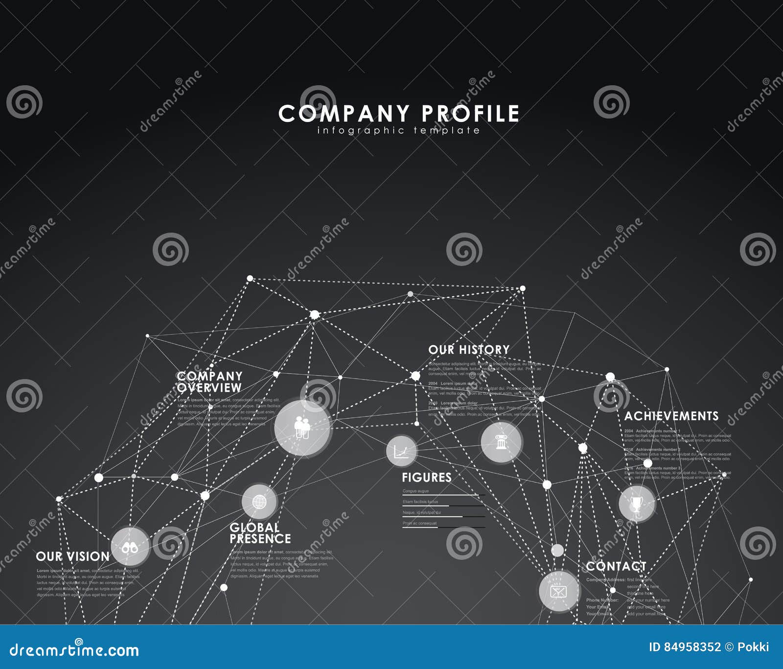 Company Profile Overview Template Stock Vector - Illustration of ...