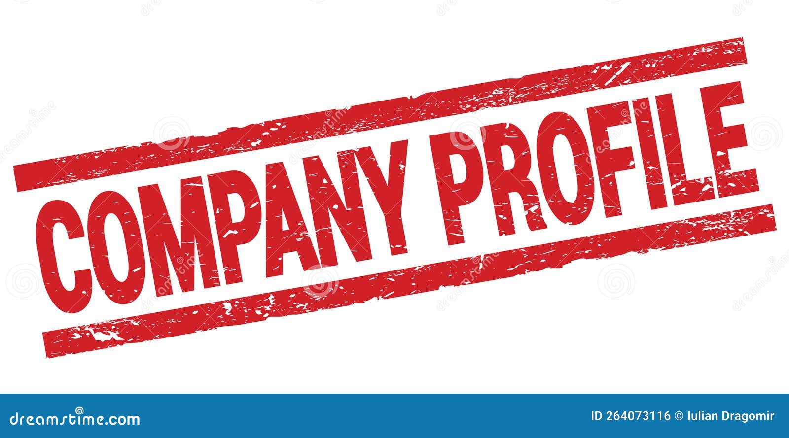 COMPANY PROFILE Text on Red Rectangle Stamp Sign Stock Illustration ...