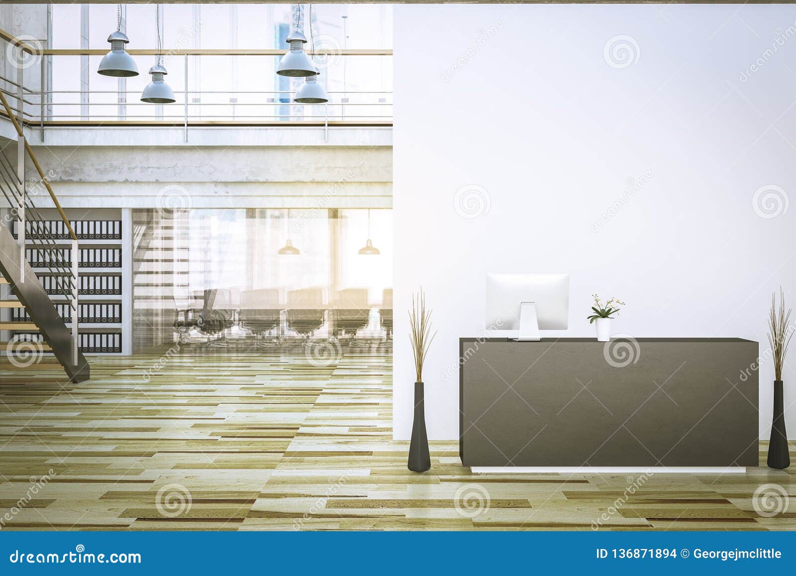 Company reception stock photo. Image of desk, meeting - 136871894