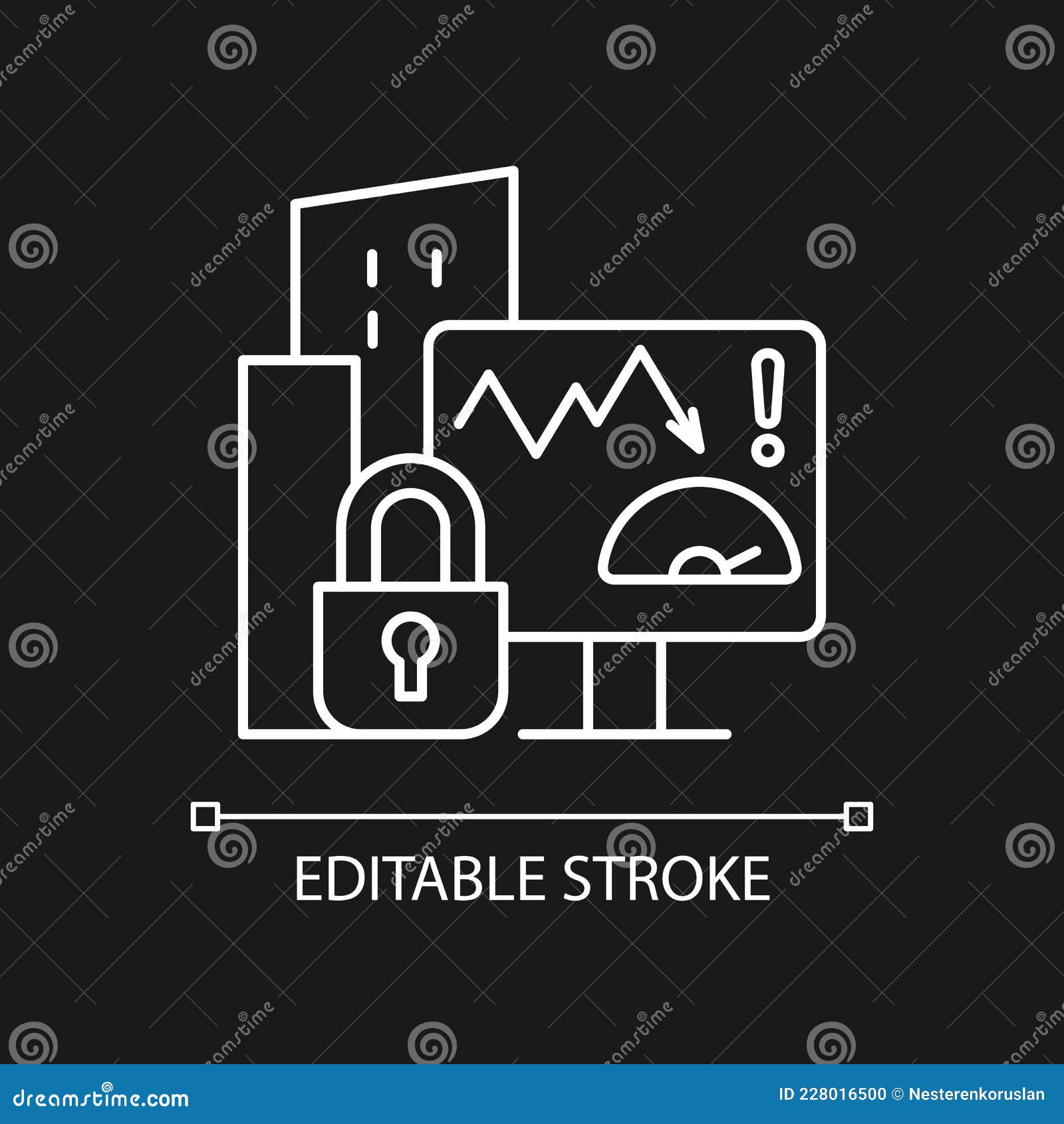 Company Risk Scoring Privacy White Linear Icon for Dark Theme Stock ...