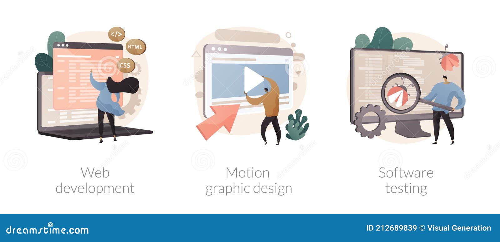 It Company Service Abstract Concept Vector Illustrations. Stock Vector ...