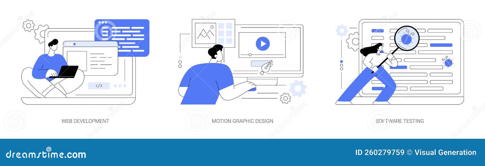 It Company Service Abstract Concept Vector Illustrations. Stock Vector ...