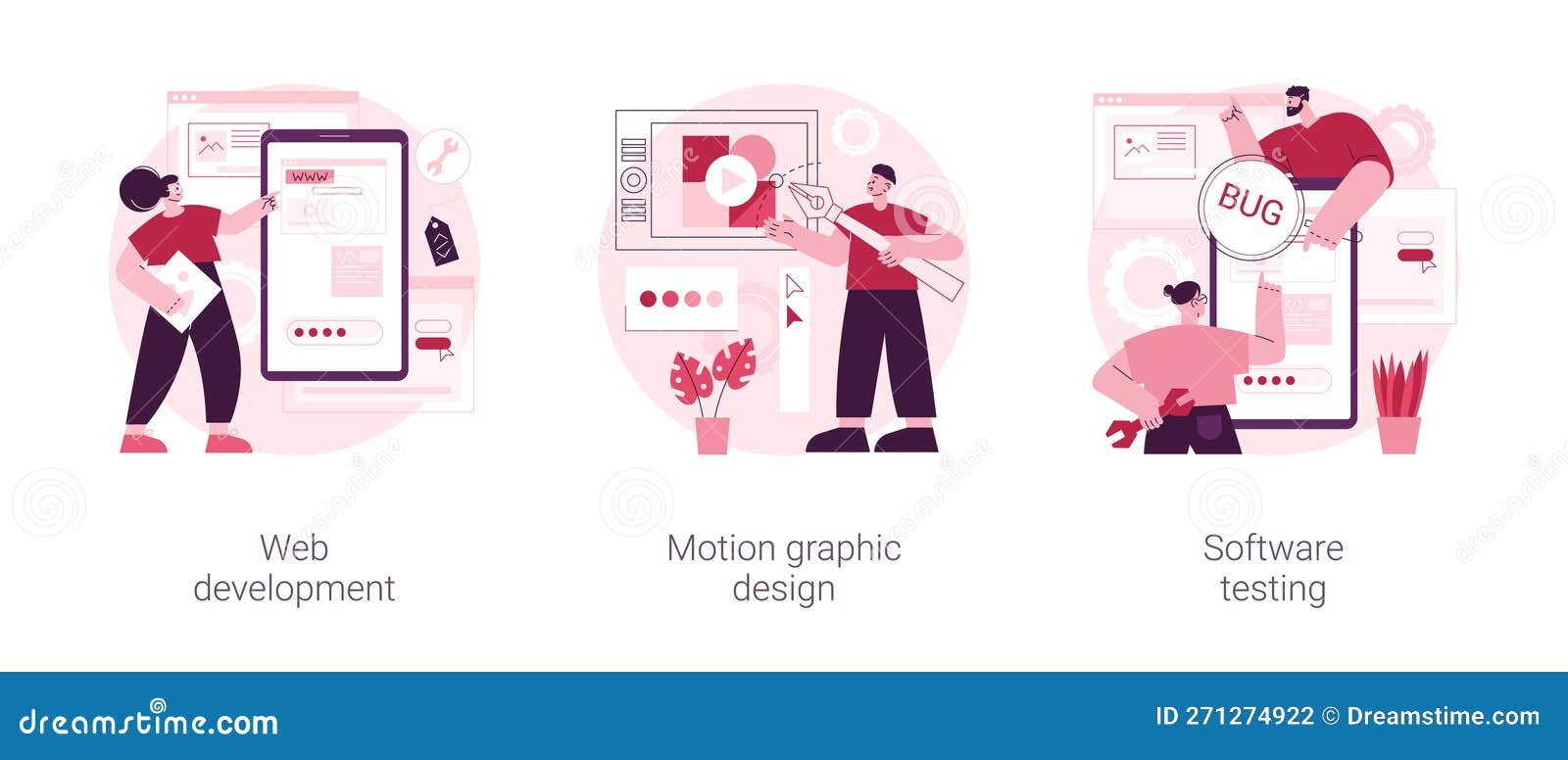 It Company Service Abstract Concept Vector Illustrations. Stock Vector ...