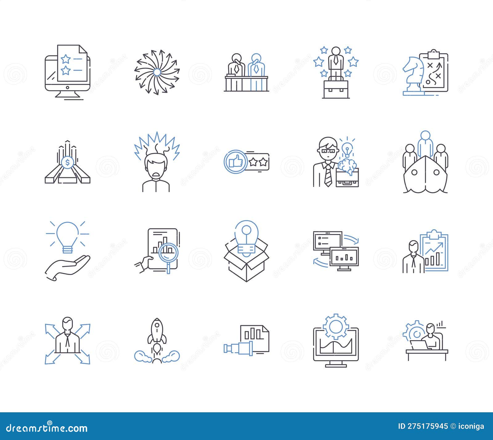 Company Strategy Outline Icons Collection. Strategy, Organization ...