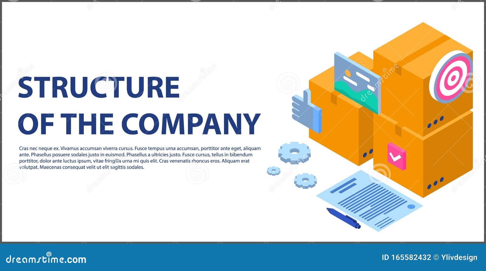 Company Structure Concept Banner, Isometric Style Stock Vector ...