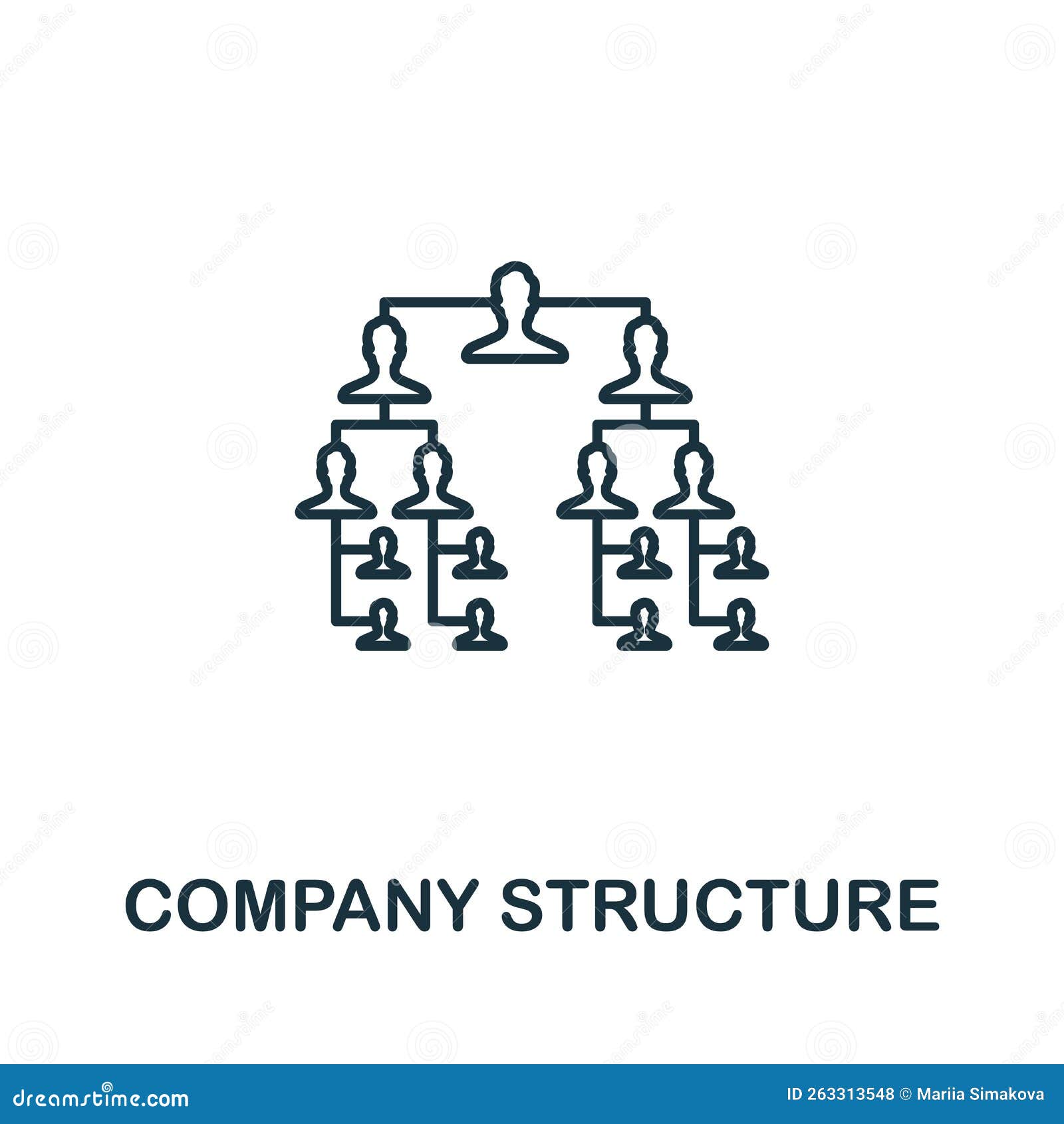 Company Structure Icon. Monochrome Simple Company Structure Icon for ...