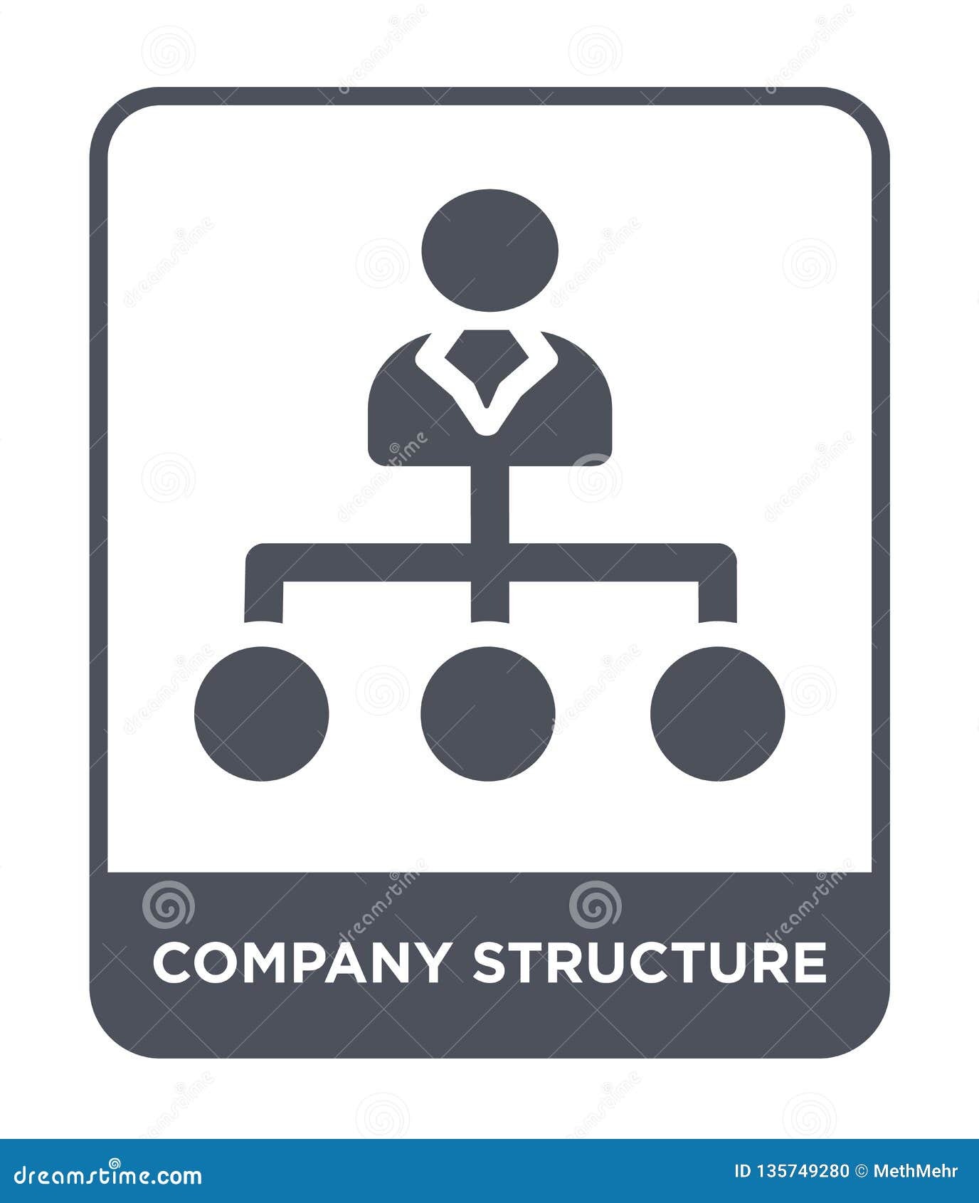 Company Structure Icon in Trendy Design Style. Company Structure Icon ...