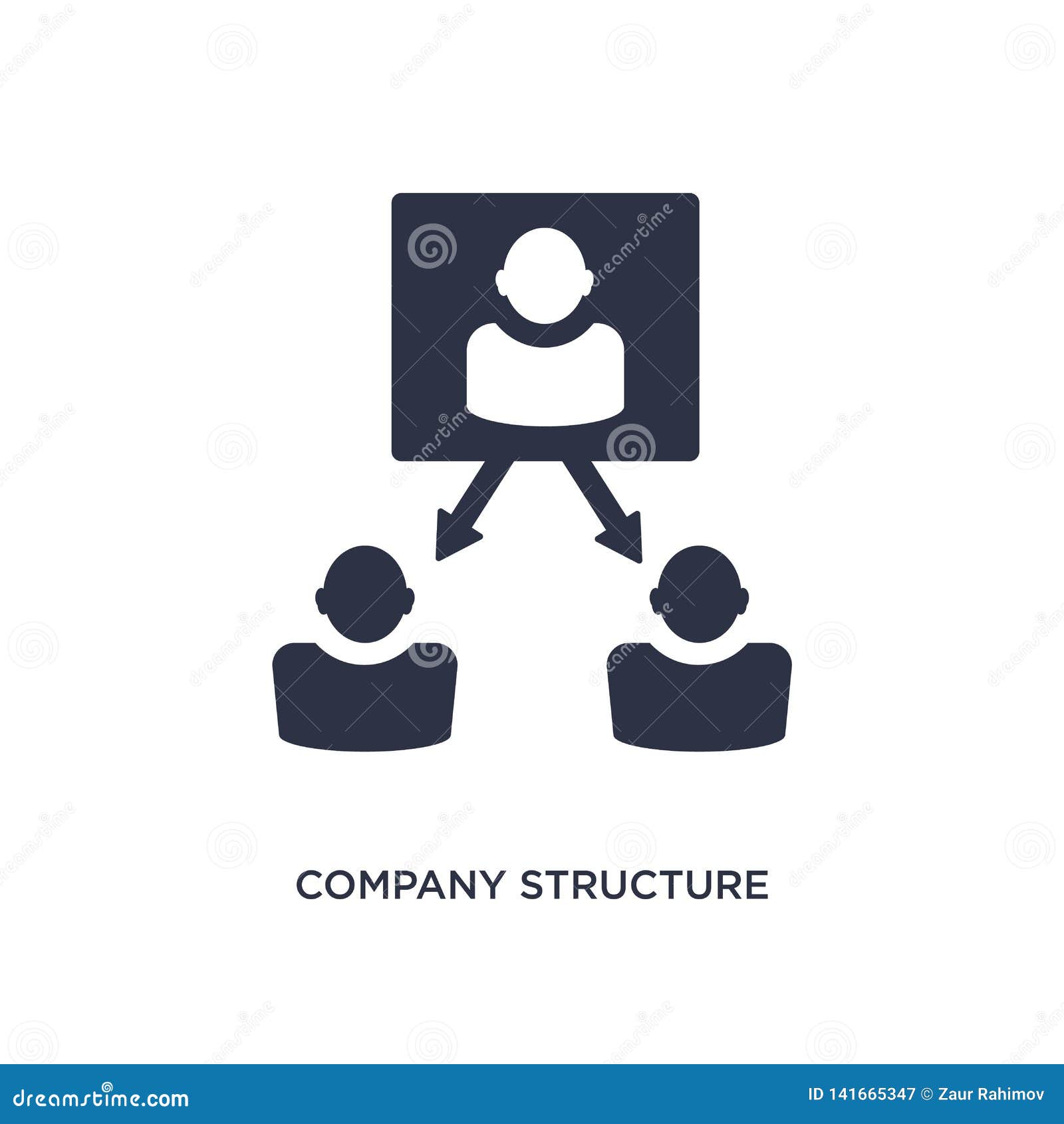 Company Structure Icon on White Background. Simple Element Illustration ...
