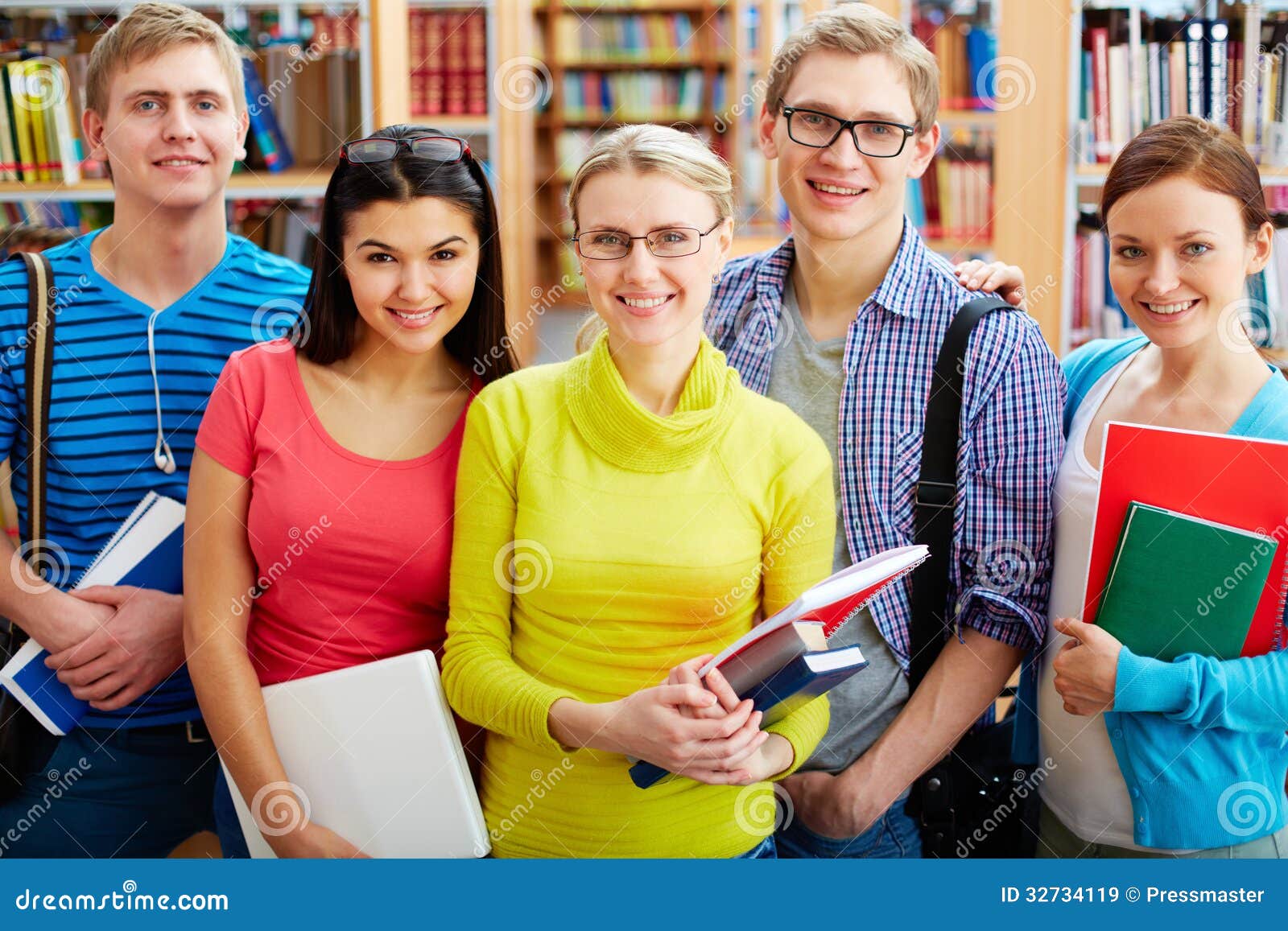 Company of students stock image. Image of attractive - 32734119