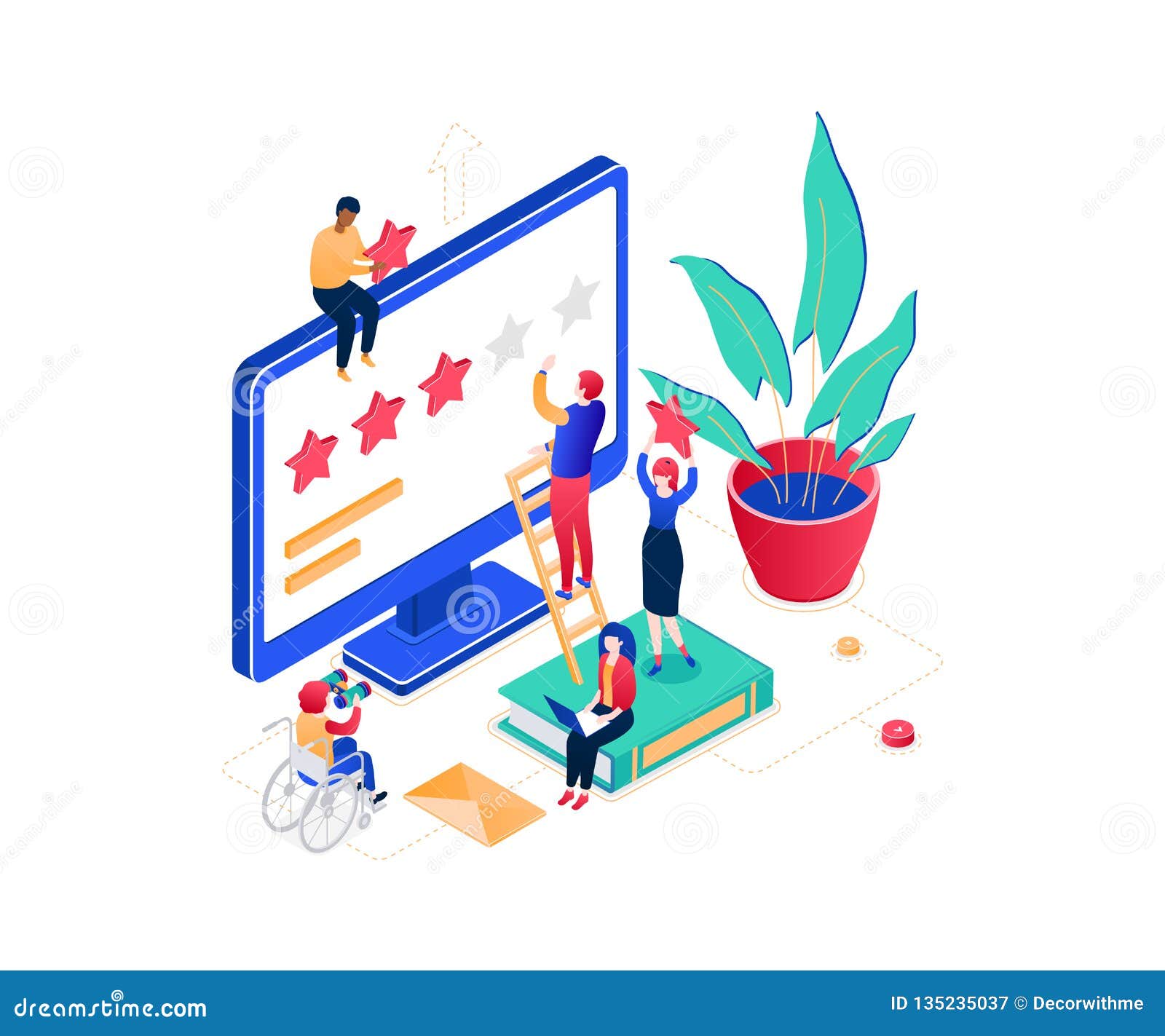 Company Testimonials - Modern Colorful Isometric Vector Illustration ... Company Testimonials - Modern Colorful Isometric Vector Illustration ...