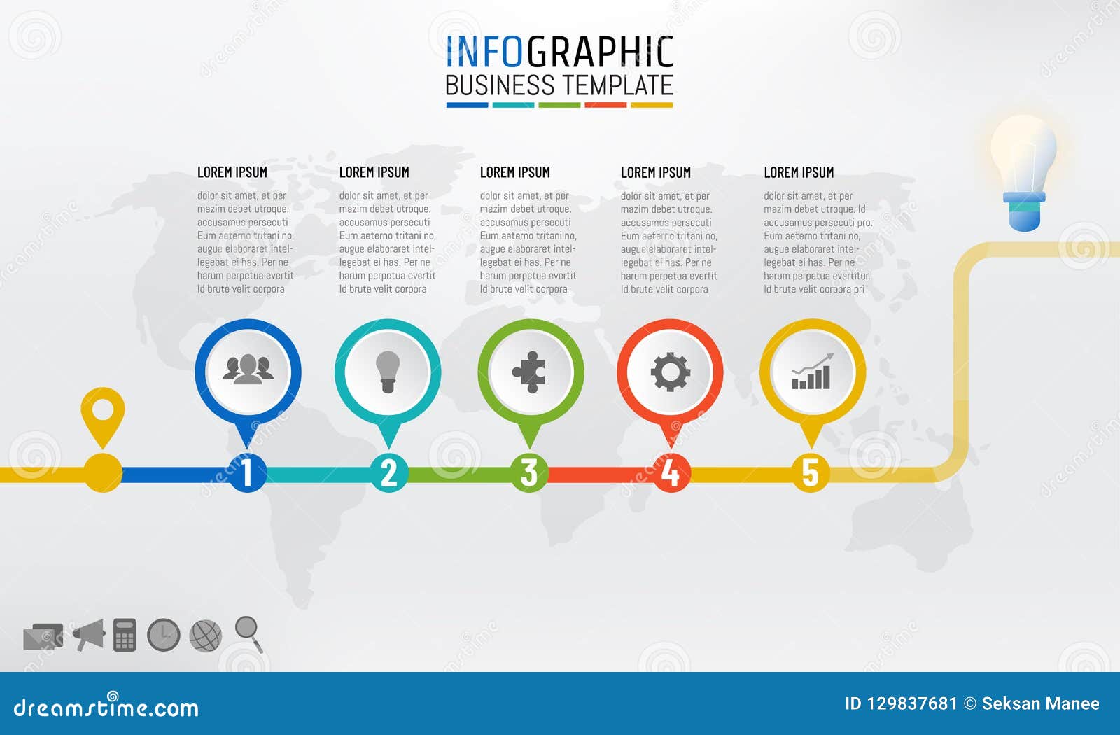Company Timeline. Milestone Road With Pointers, History Process Line ...