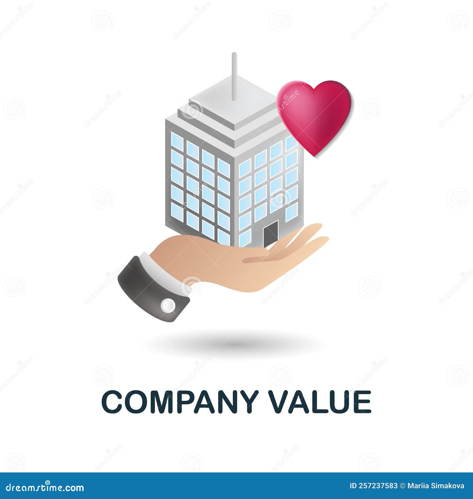 Company Value Icon. 3d Illustration from Company Value Collection Stock ...