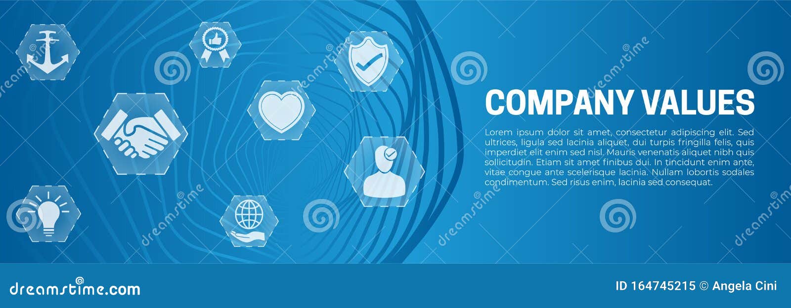 Company Values Abstract Modern Banner Background Vector Stock Vector ...