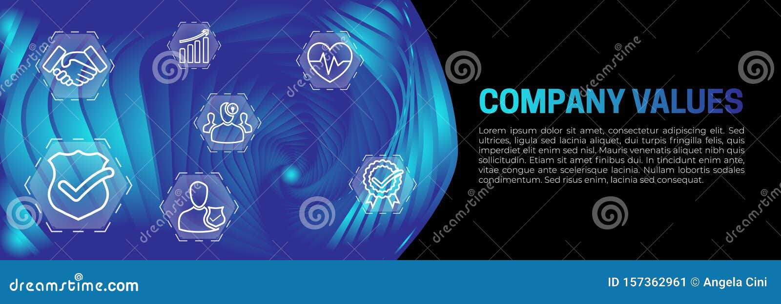 Company Values Modern Banner Background Vector Stock Vector ...