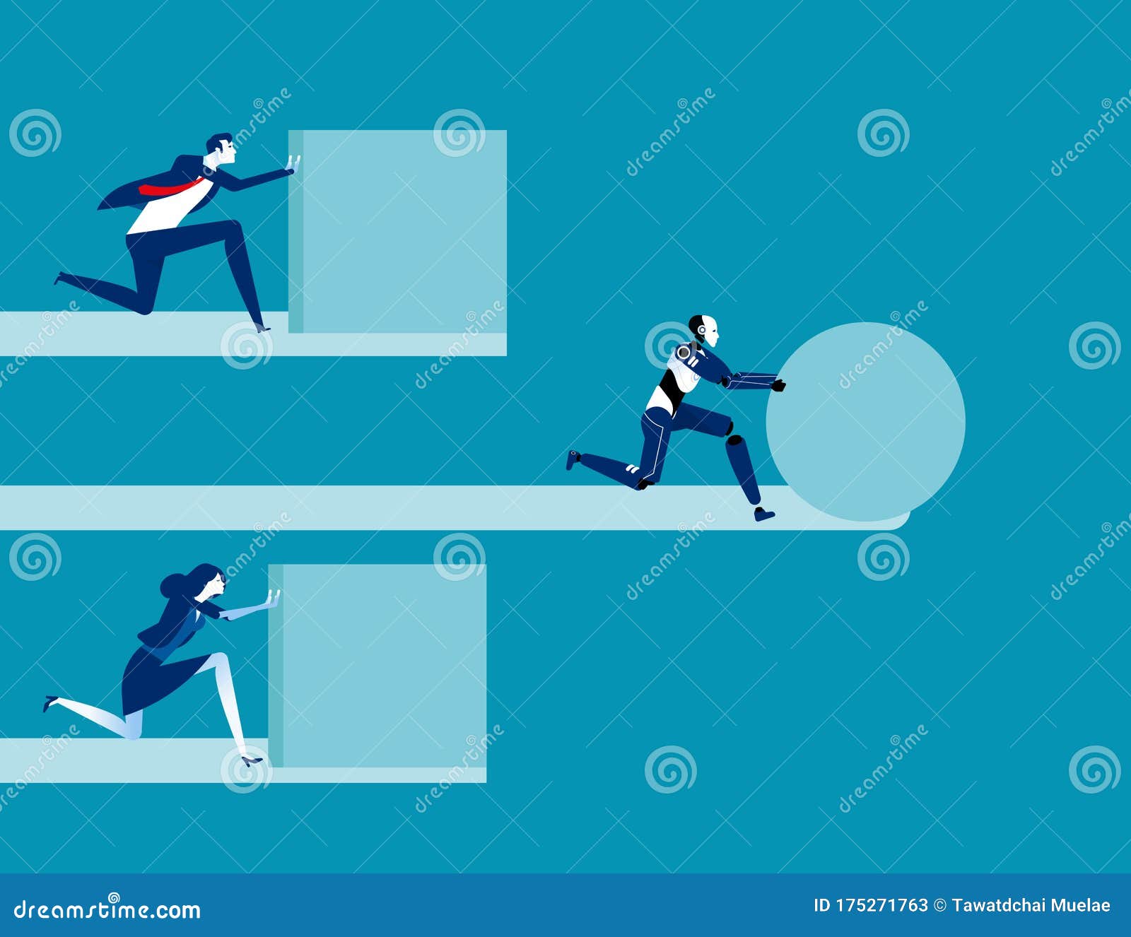 Company Work Intelligent. Technology Optimization in Business Concept ...