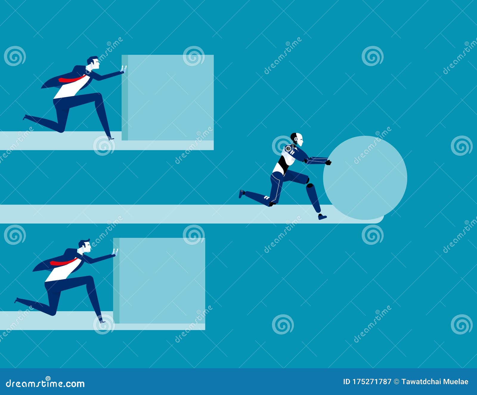 Company Work Intelligent. Technology Optimization in Business Concept ...