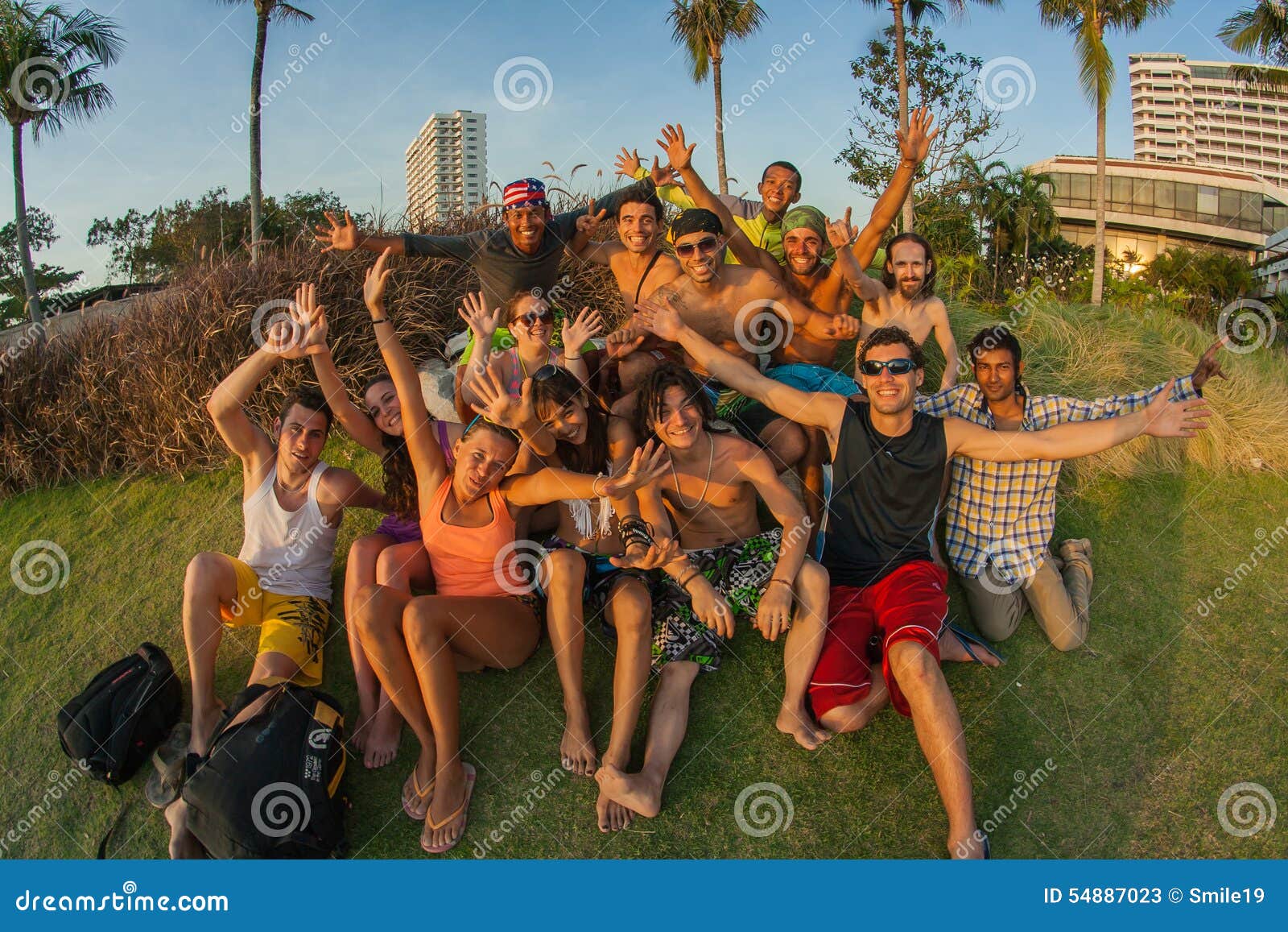 A Company of Young People from Different Countries Editorial Stock ...