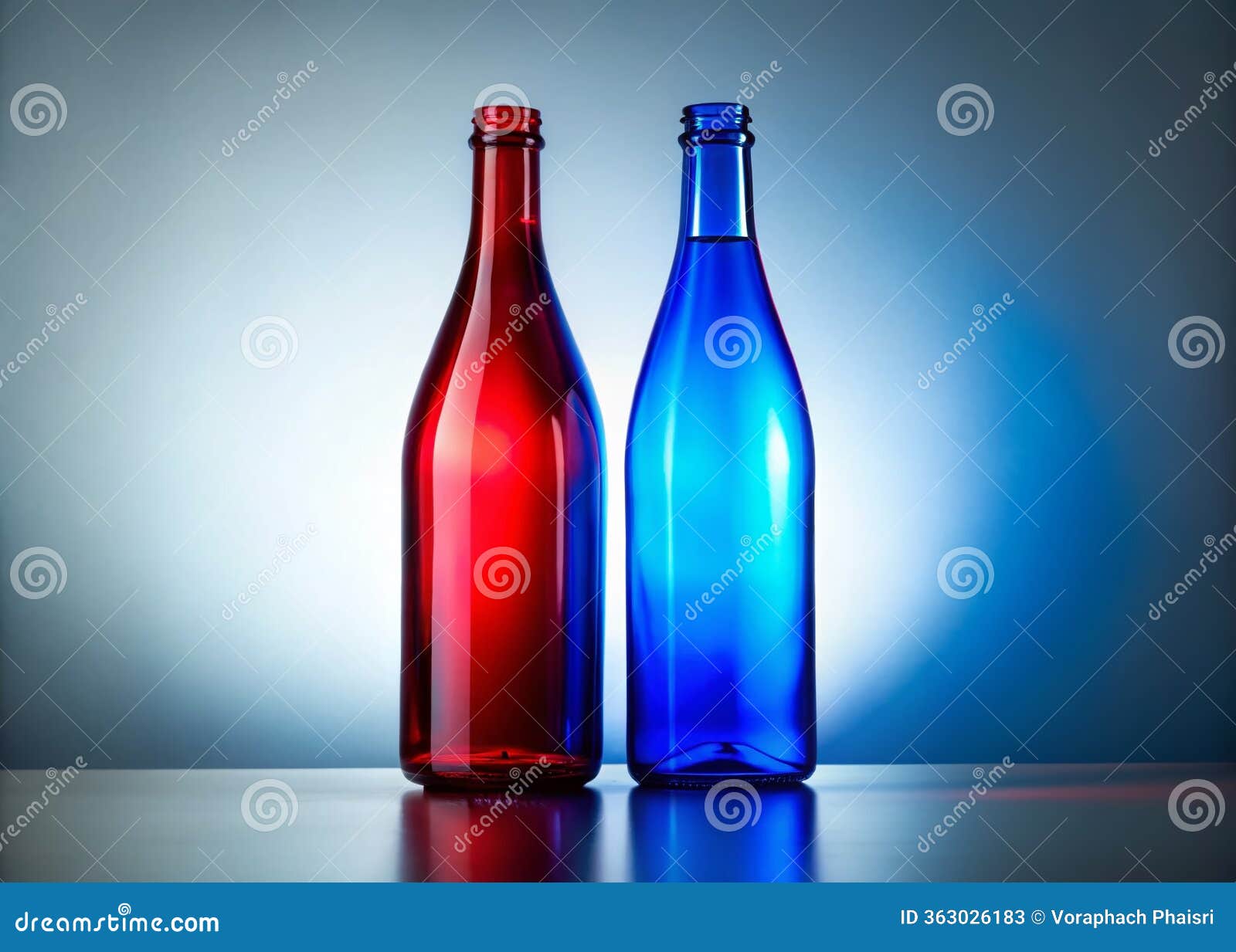 A Comparative Analysis Of Blue And Red Bottles Visualizing Design ...