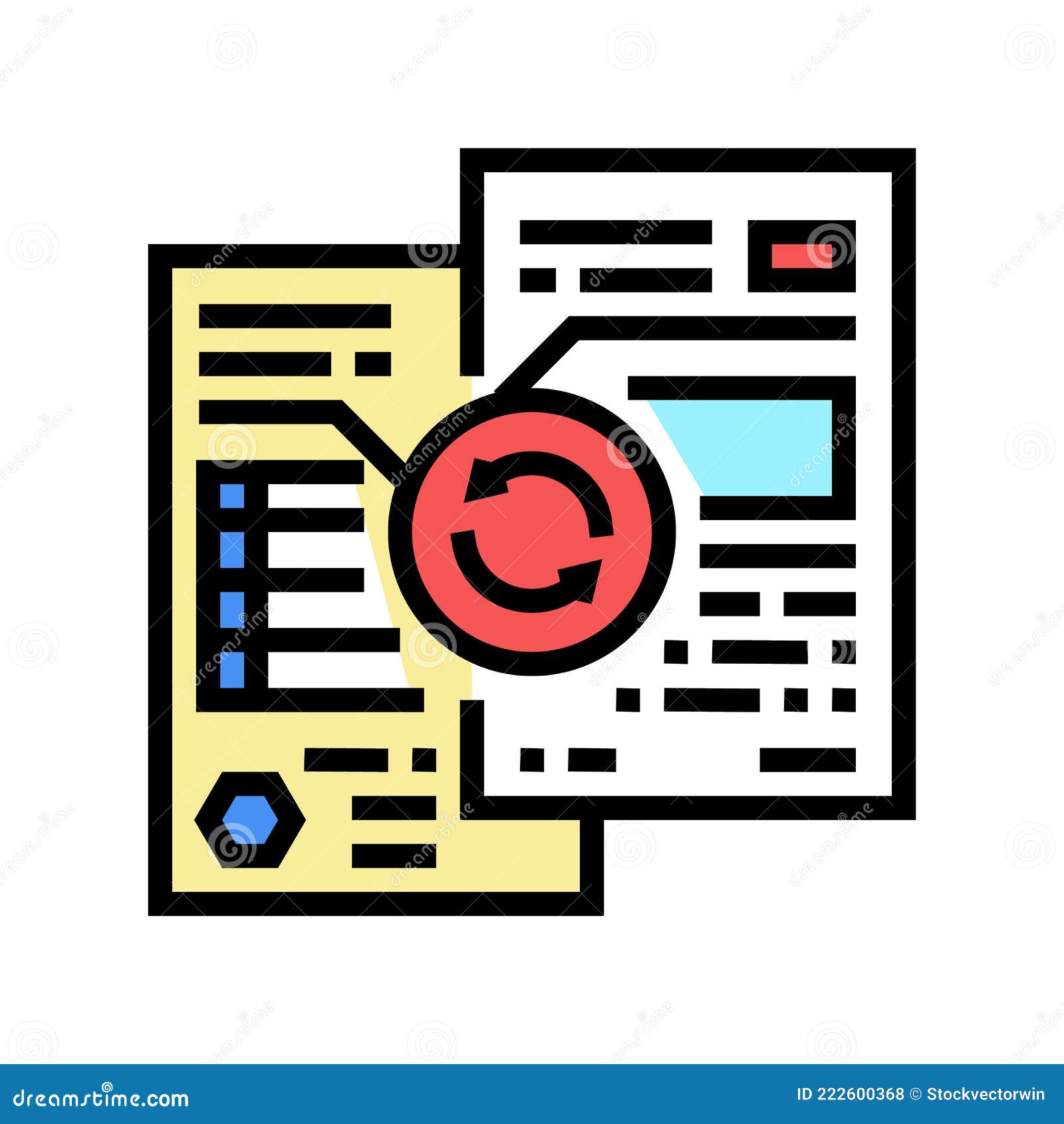 Comparative Analysis Color Icon Vector Illustration Stock Vector ...