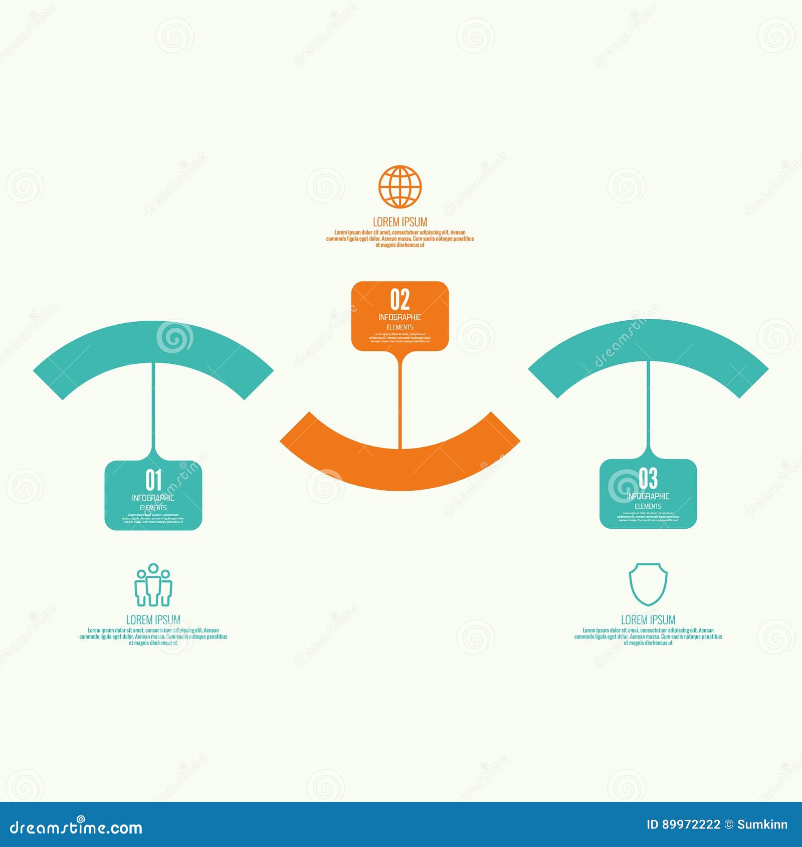 Comparative Chart With Banner Vector Illustration | CartoonDealer.com ...