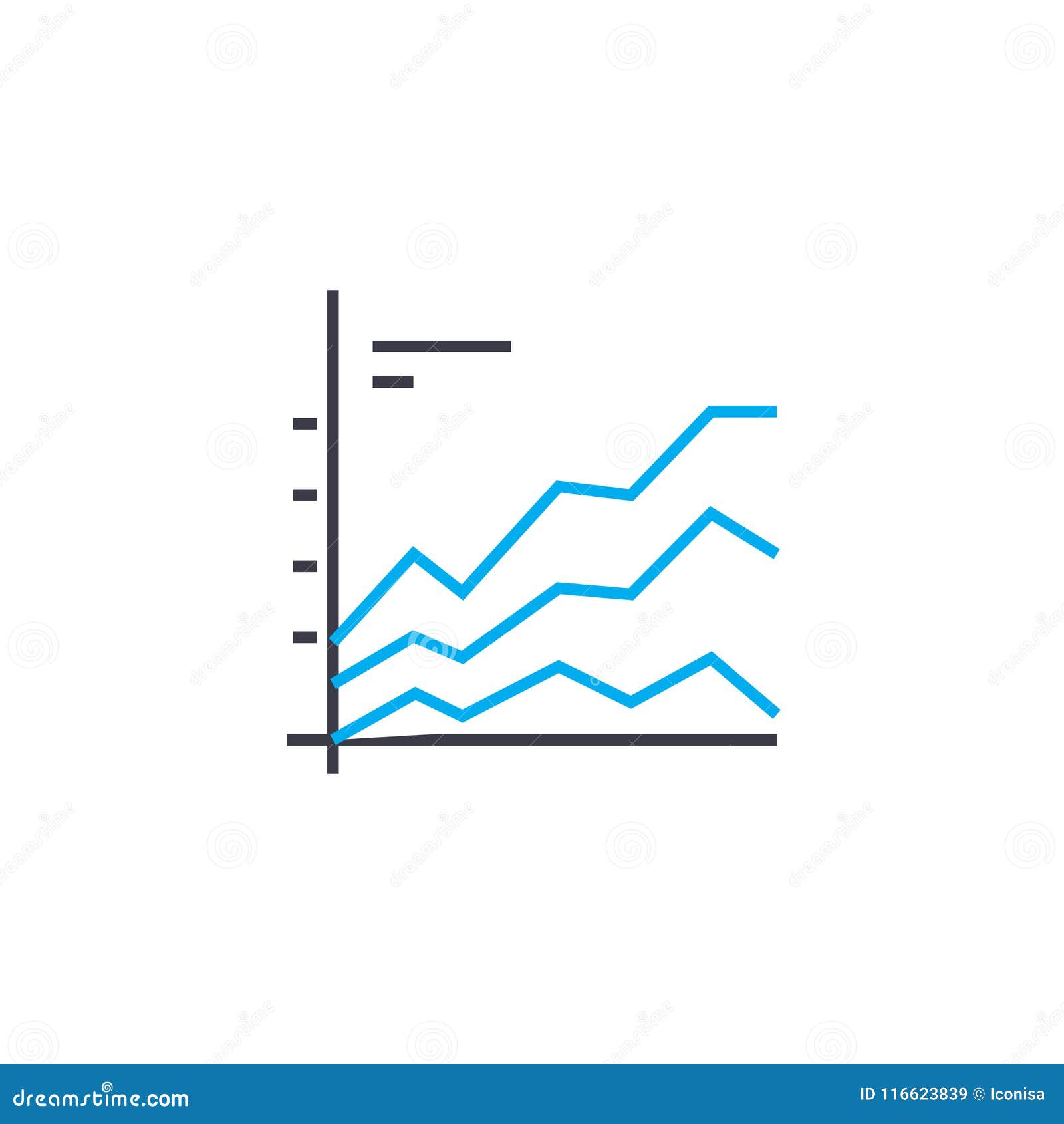 Comparative Chart Vector Thin Line Stroke Icon. Comparative Chart ...