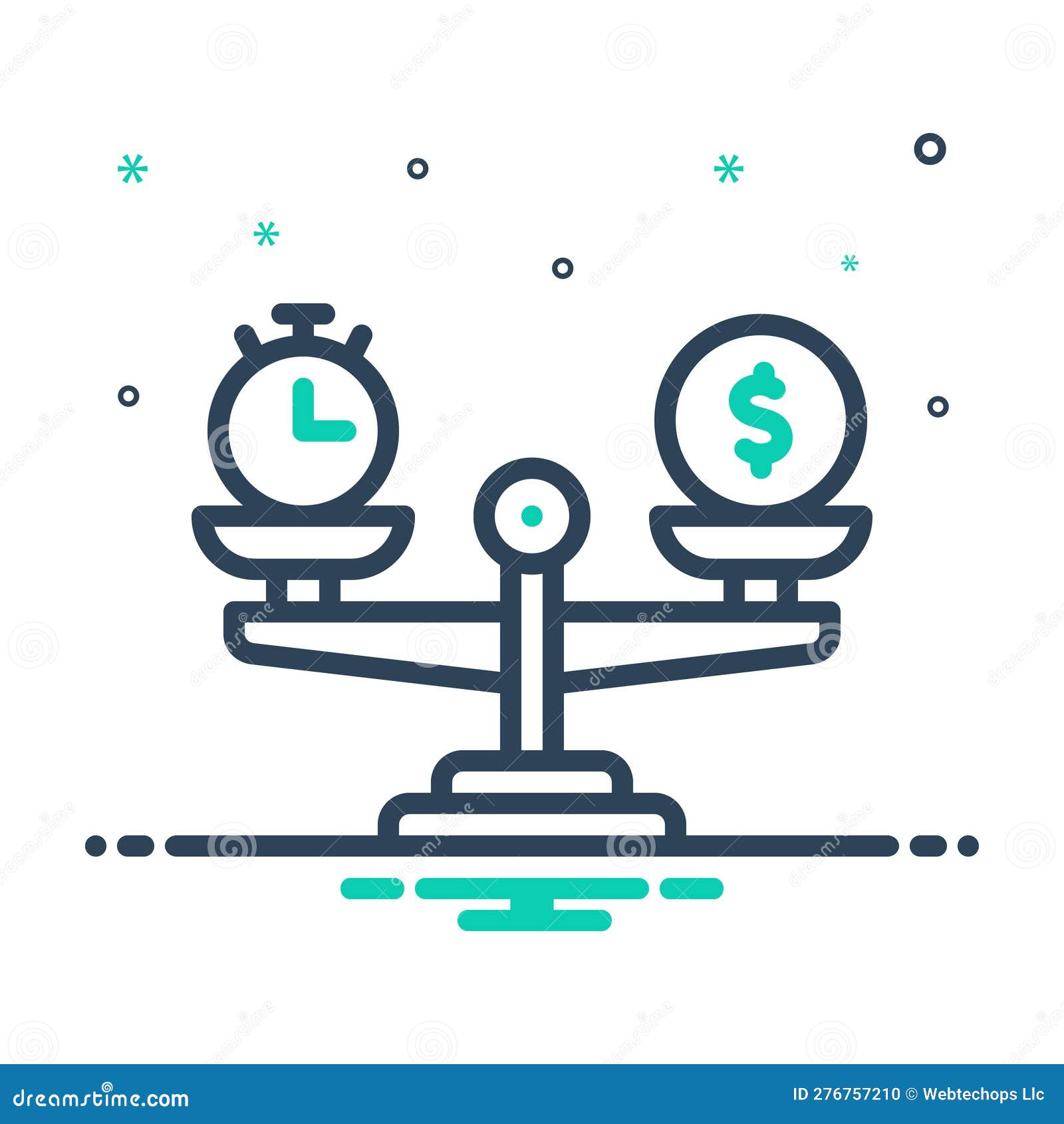 Mix Icon for Comparative, Money and Compare Stock Vector - Illustration ...