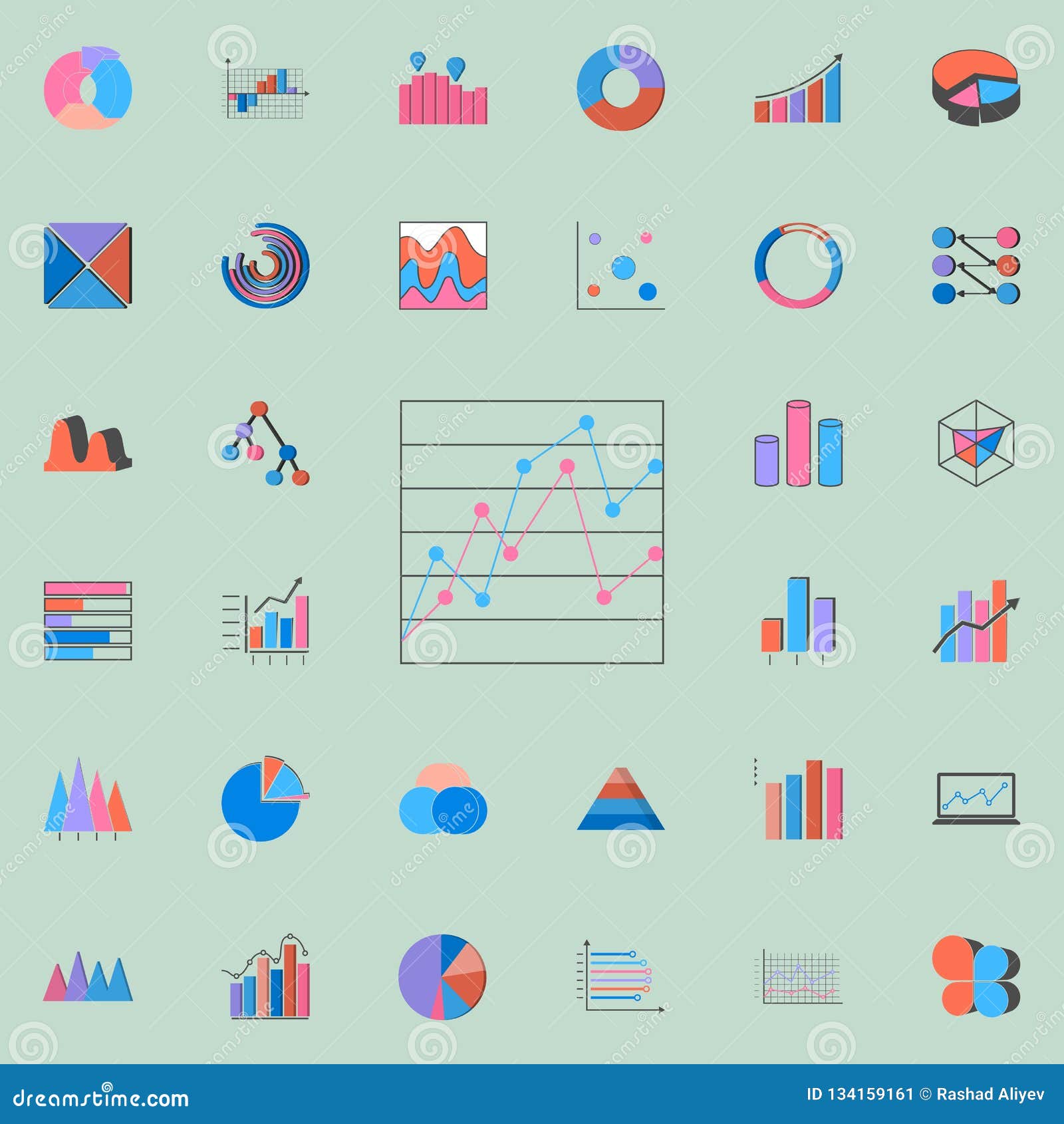 Comparative Point Chart Icon. Charts & Diagramms Icons Universal Set ...