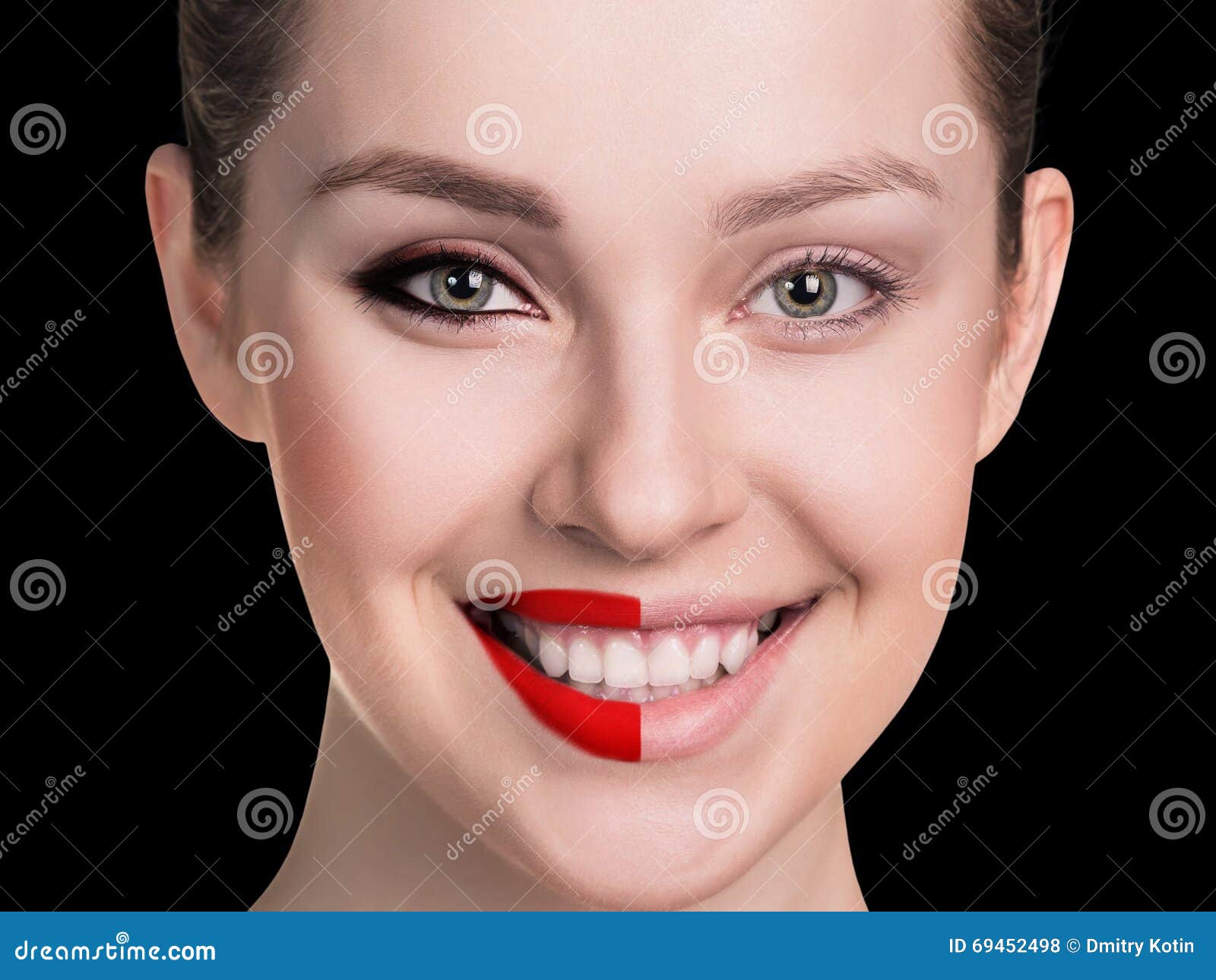 Comparative Portrait of Female Face Stock Photo - Image of comparison ...