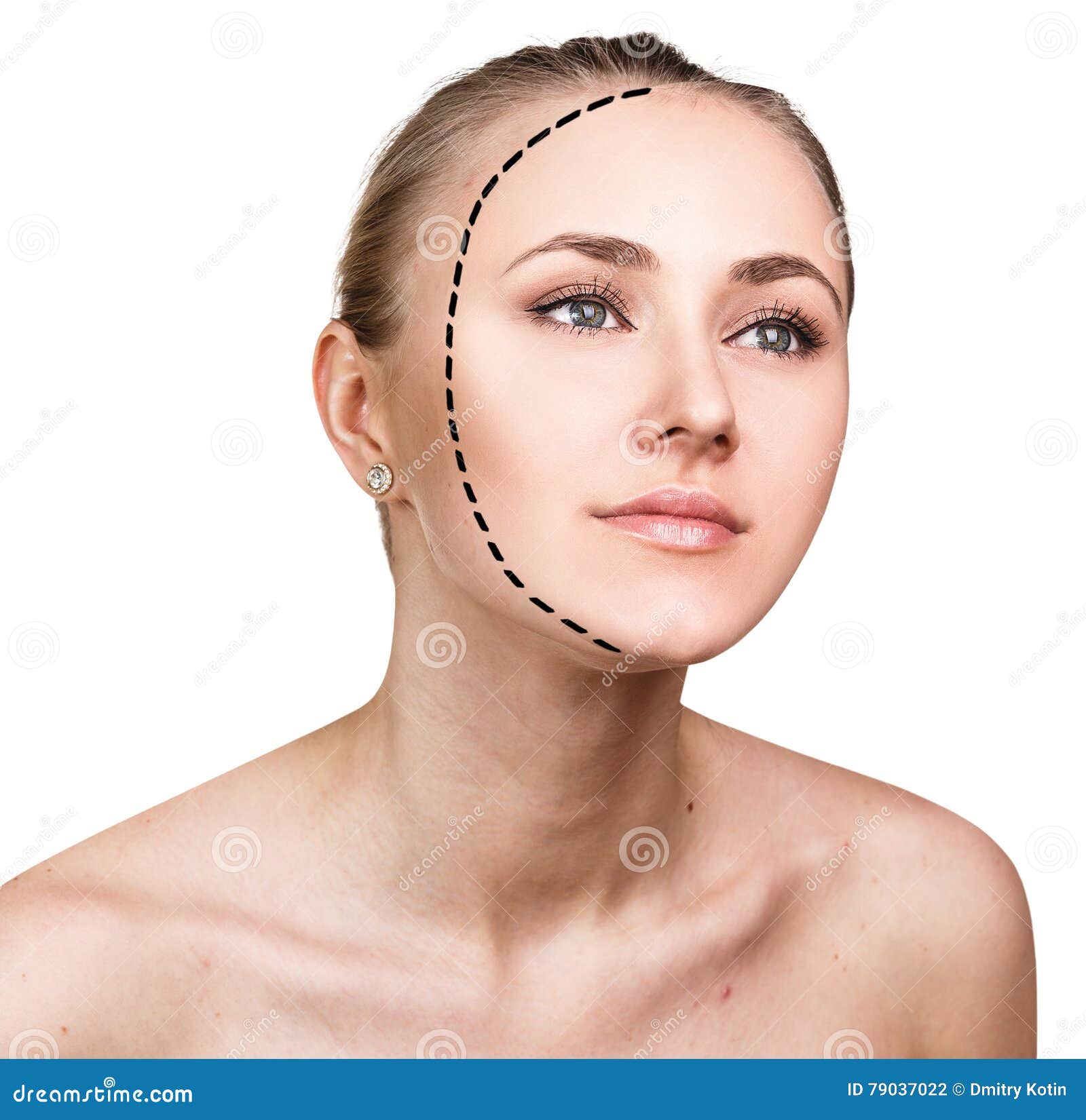 Comparative Portrait of Female Face Stock Photo - Image of comparison ...