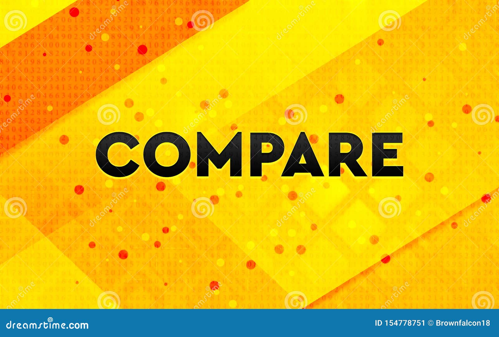 Compare Abstract Digital Banner Yellow Background Stock Illustration ...