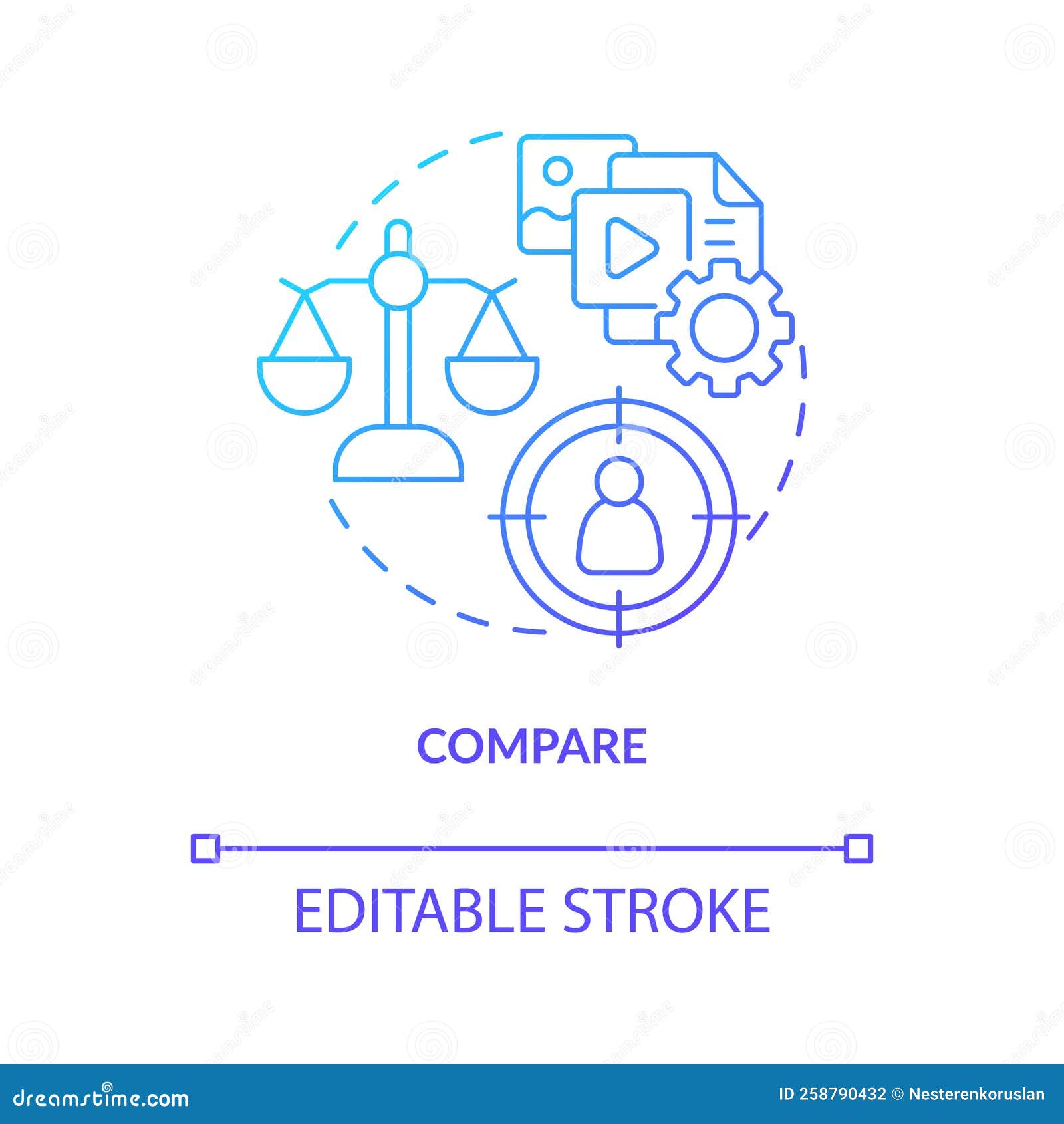 Content Personalization Blue Gradient Concept Icon Vector Illustration ... Content Personalization Blue Gradient Concept Icon Vector Illustration ...