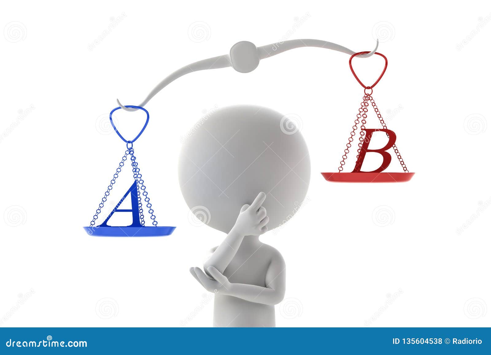 Compare a and B stock illustration. Illustration of person - 135604538