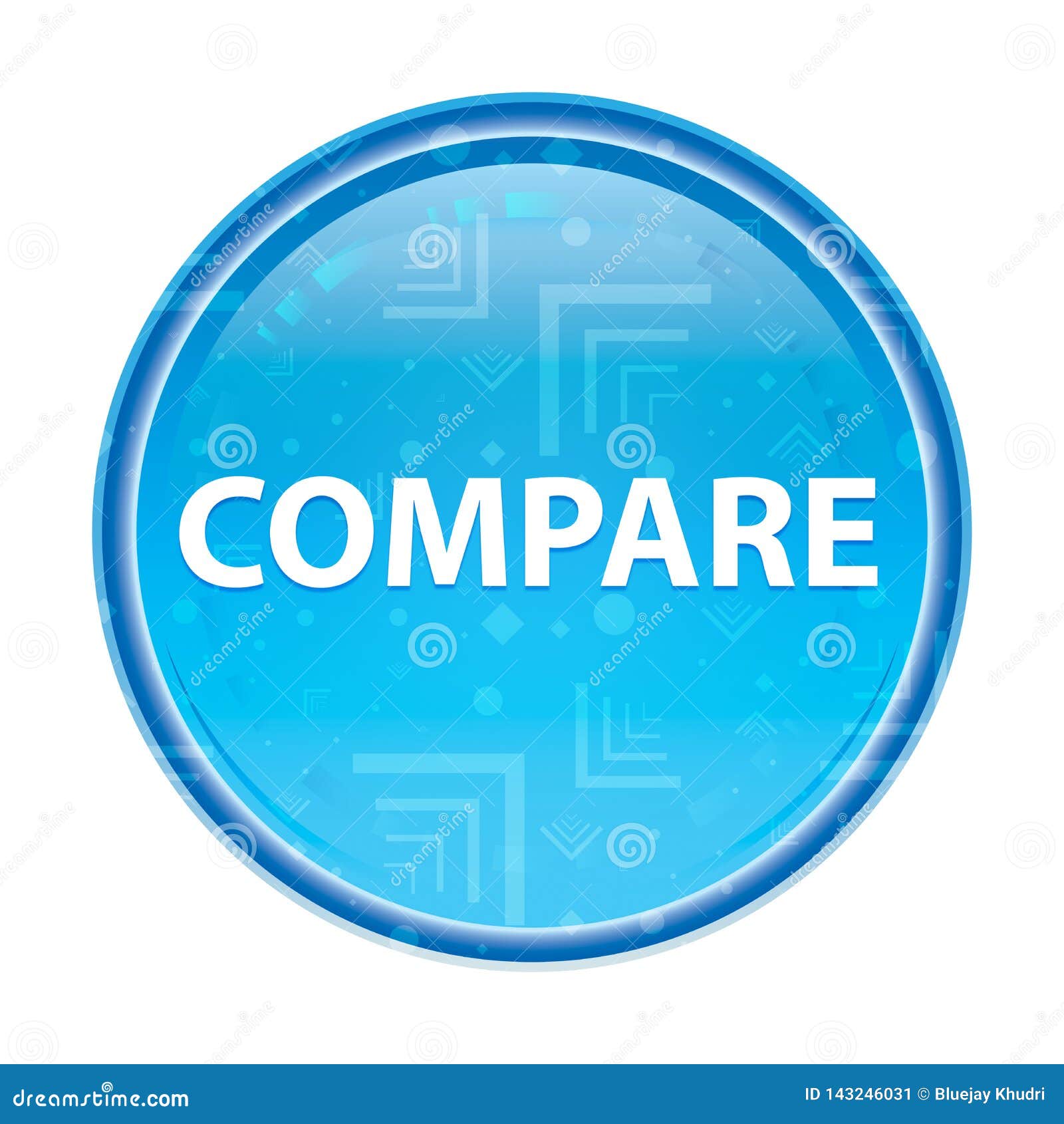 Compare Floral Blue Round Button Stock Illustration - Illustration of ...