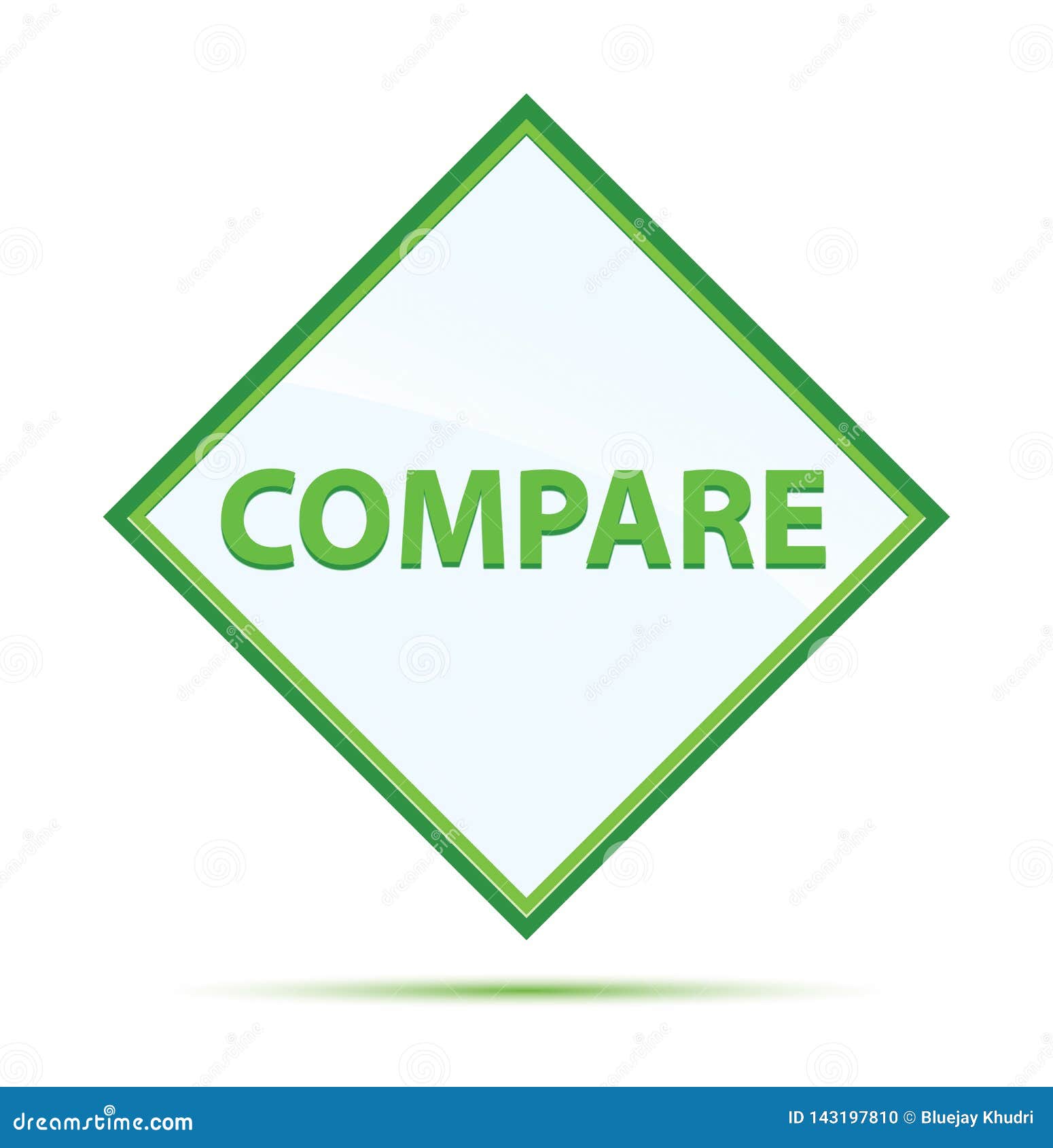 Compare Modern Abstract Green Diamond Button Stock Illustration ...