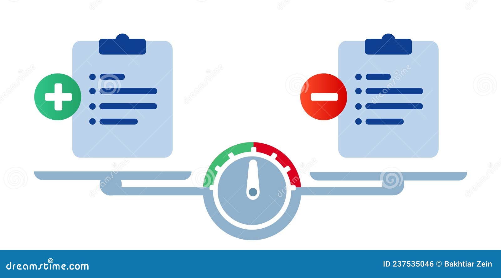Compare Two Options Positive and Negative Factor Pros and Cons Analysis ...