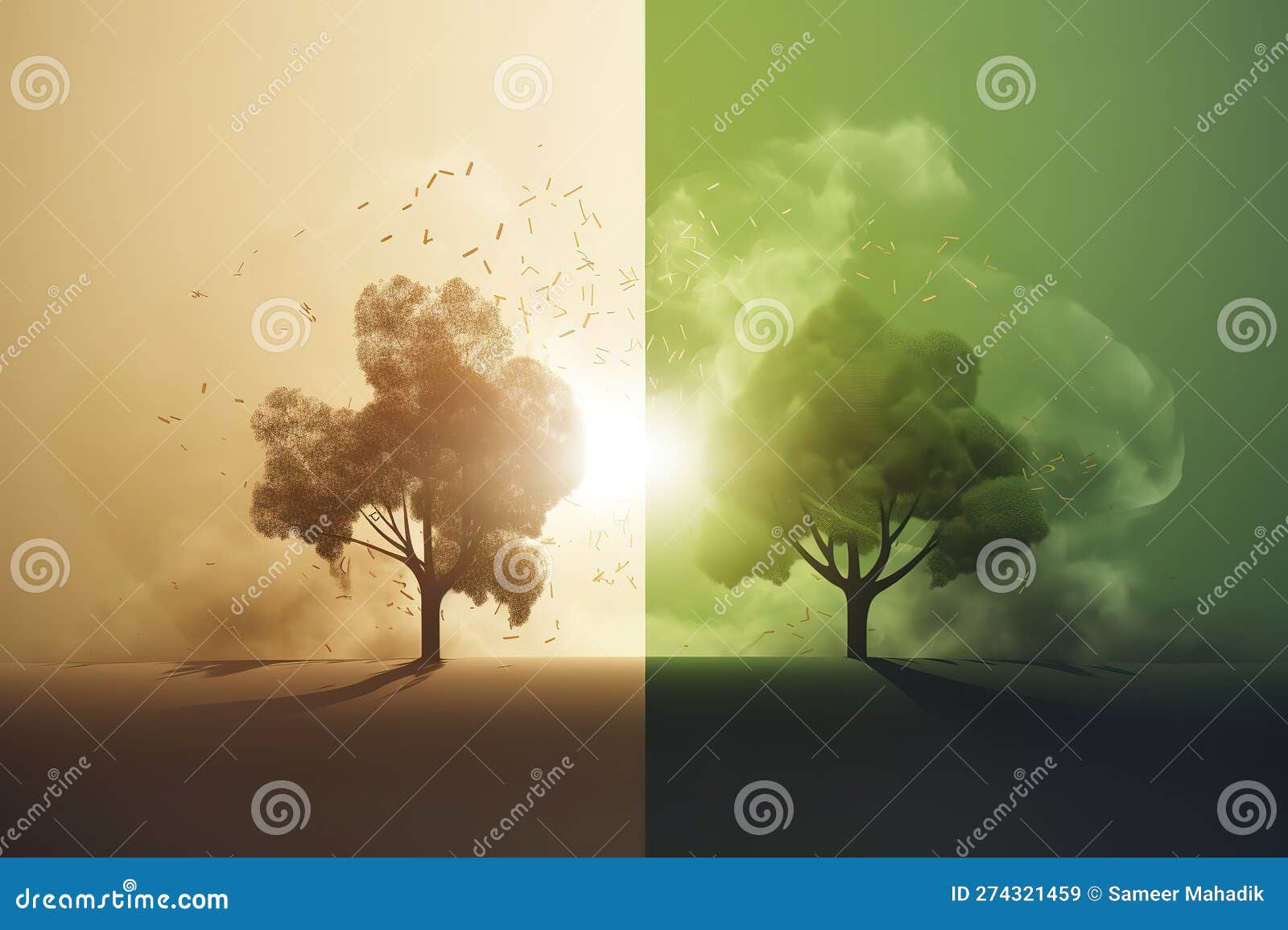 Comparing Green Earth and Effect of Air Pollution from Human Action ...