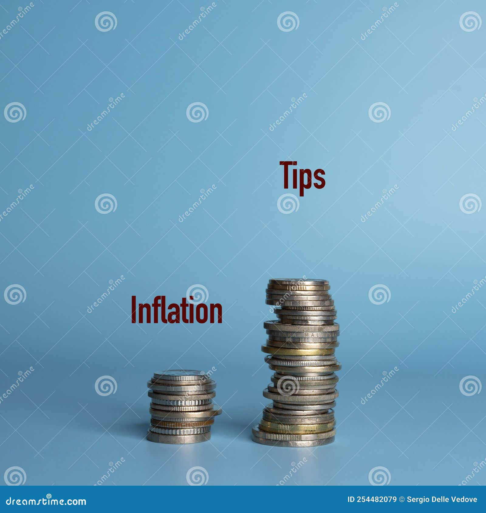 Comparing the Growth of Tips with Inflation Stock Image - Image of ...