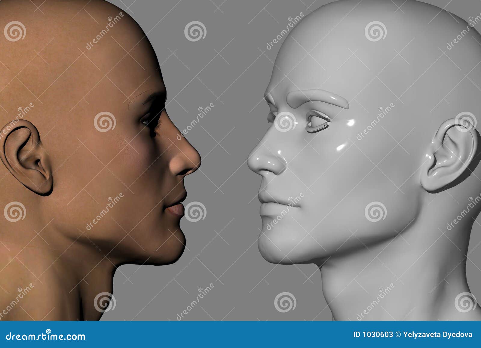 Comparison stock illustration. Illustration of male, artificial - 1030603